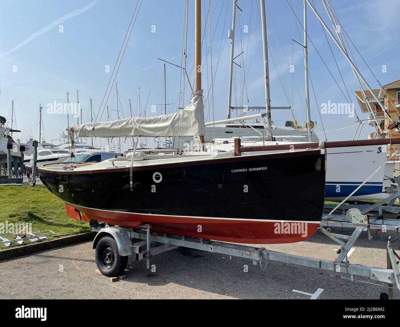 Black hull cornish shrimper hi-res stock photography and images - Alamy