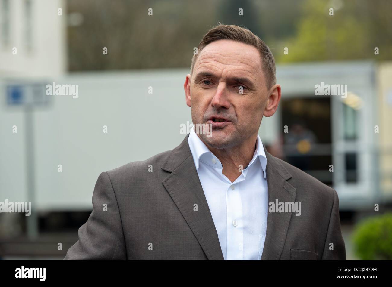 Trier, Germany. 31st Mar, 2022. Thomas Pütz (Head of the Reception ...