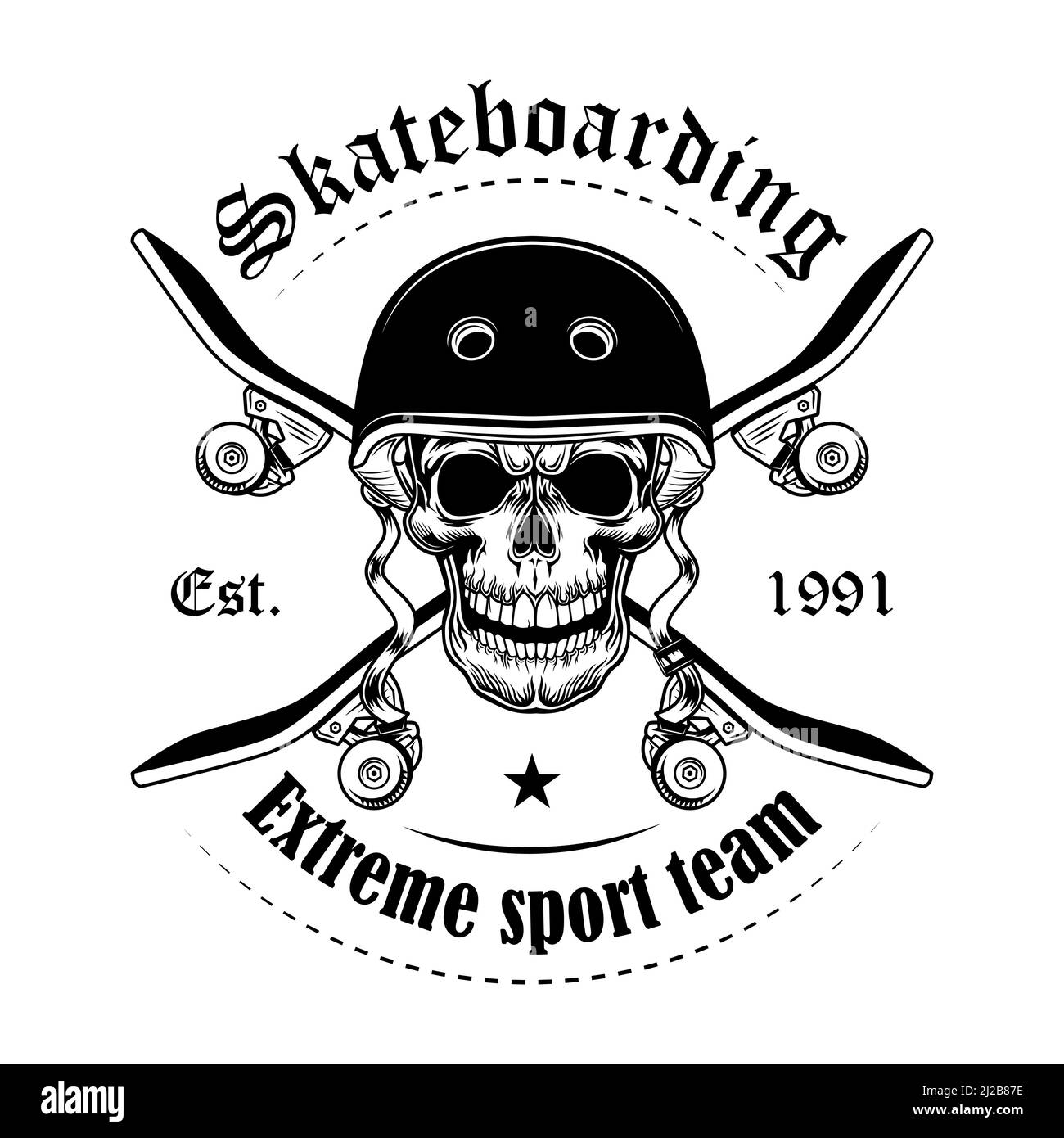 Team logo or championship emblems Black and White Stock Photos & Images ...