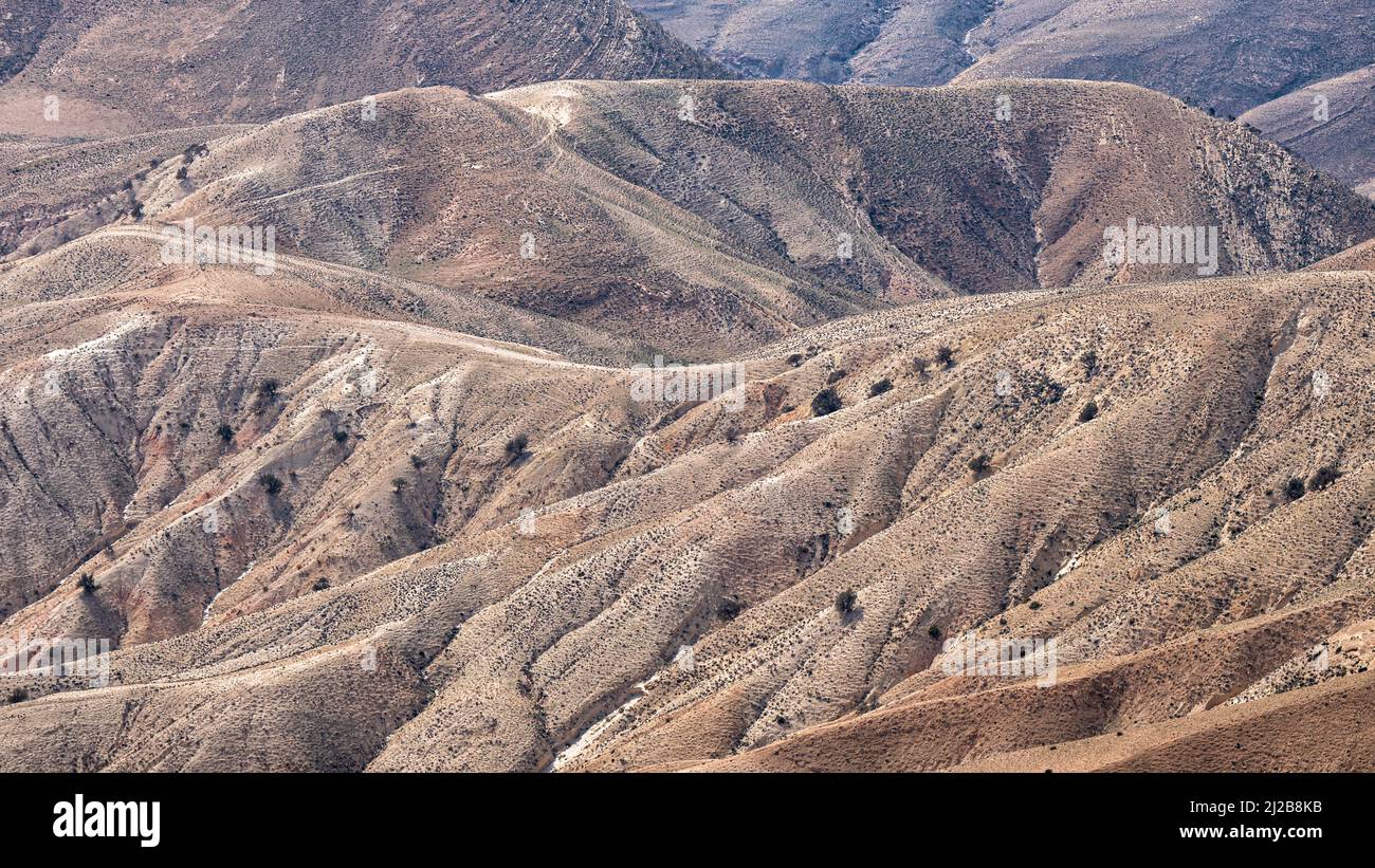 Beautiful desert mountains landscape. The mountains of Edom between ...