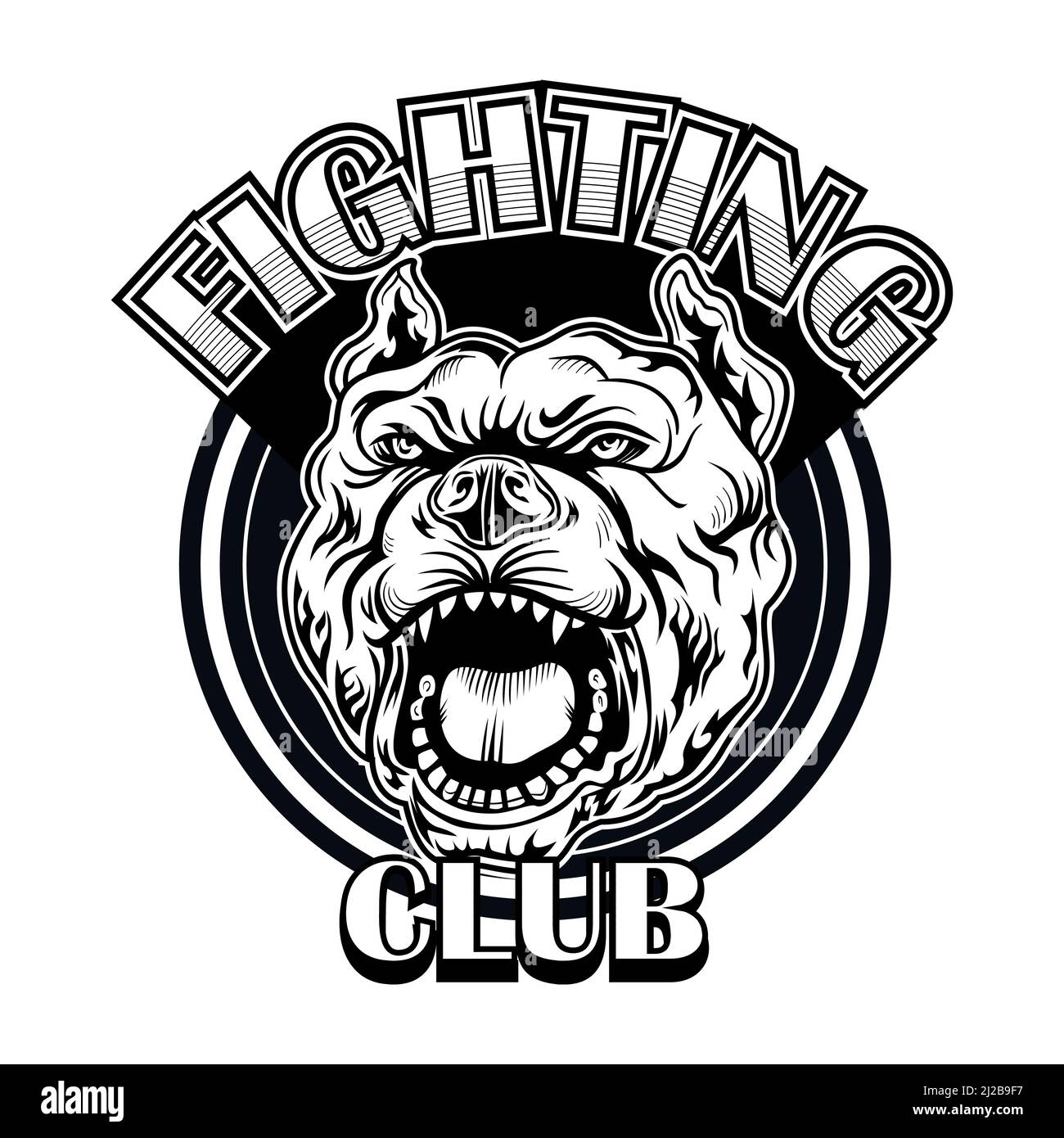 Boxing bulldog Stock Vector Images - Alamy