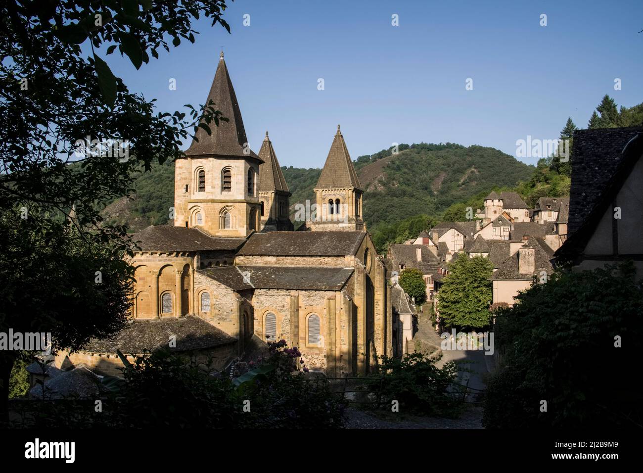 Conques (south of France): the Abbey Church of Sainte-Foy, on the Way ...