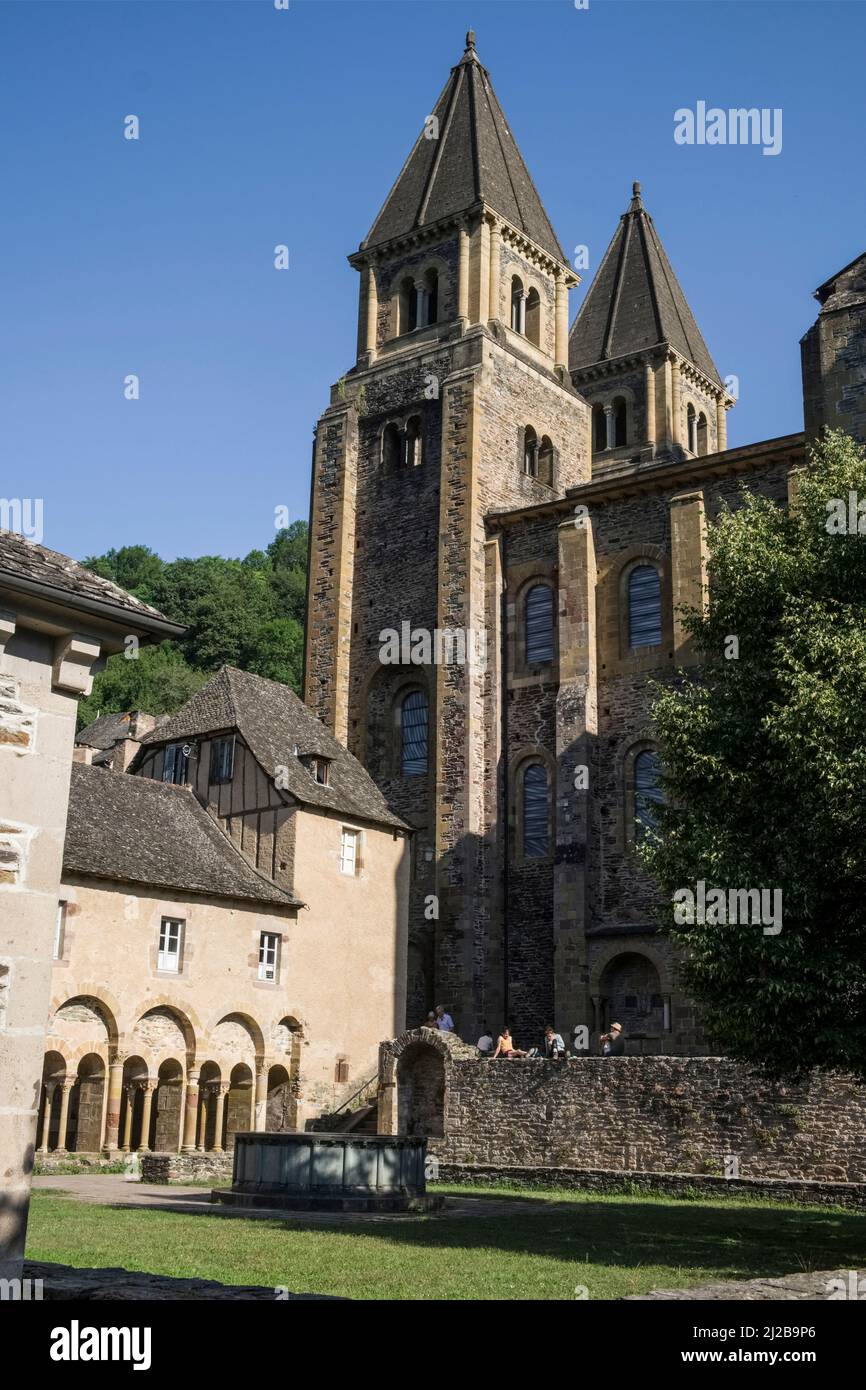 Conques (south of France): the Abbey Church of Sainte-Foy, on the Way ...