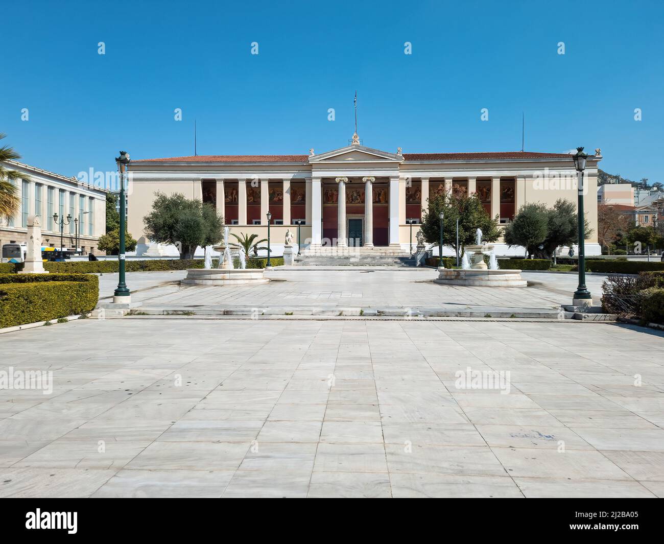 Athens, greece - the academy main building facade Stock Photo - Alamy