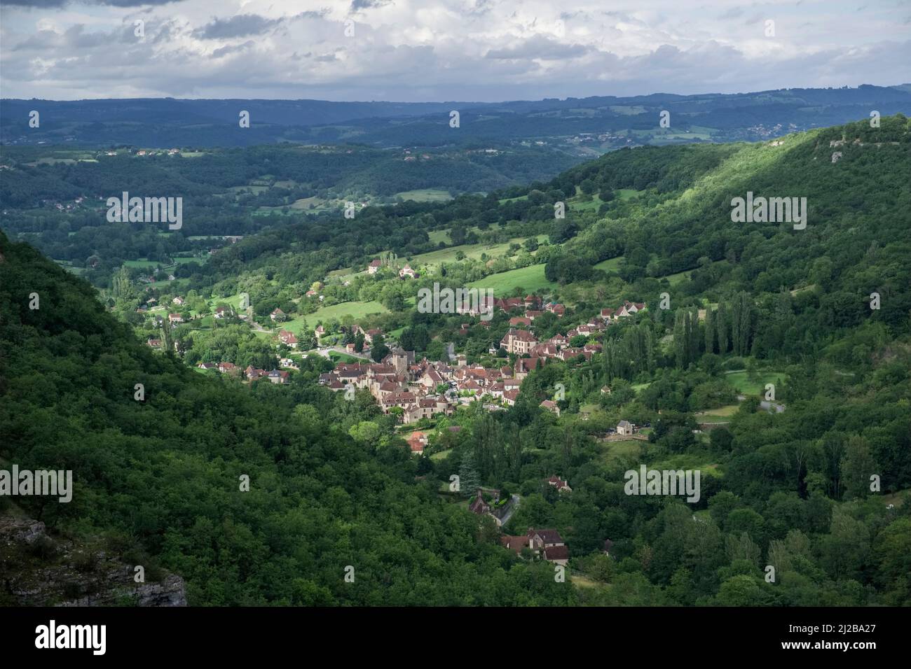 Overview of the cirque and the village of Autoire awarded the French ...