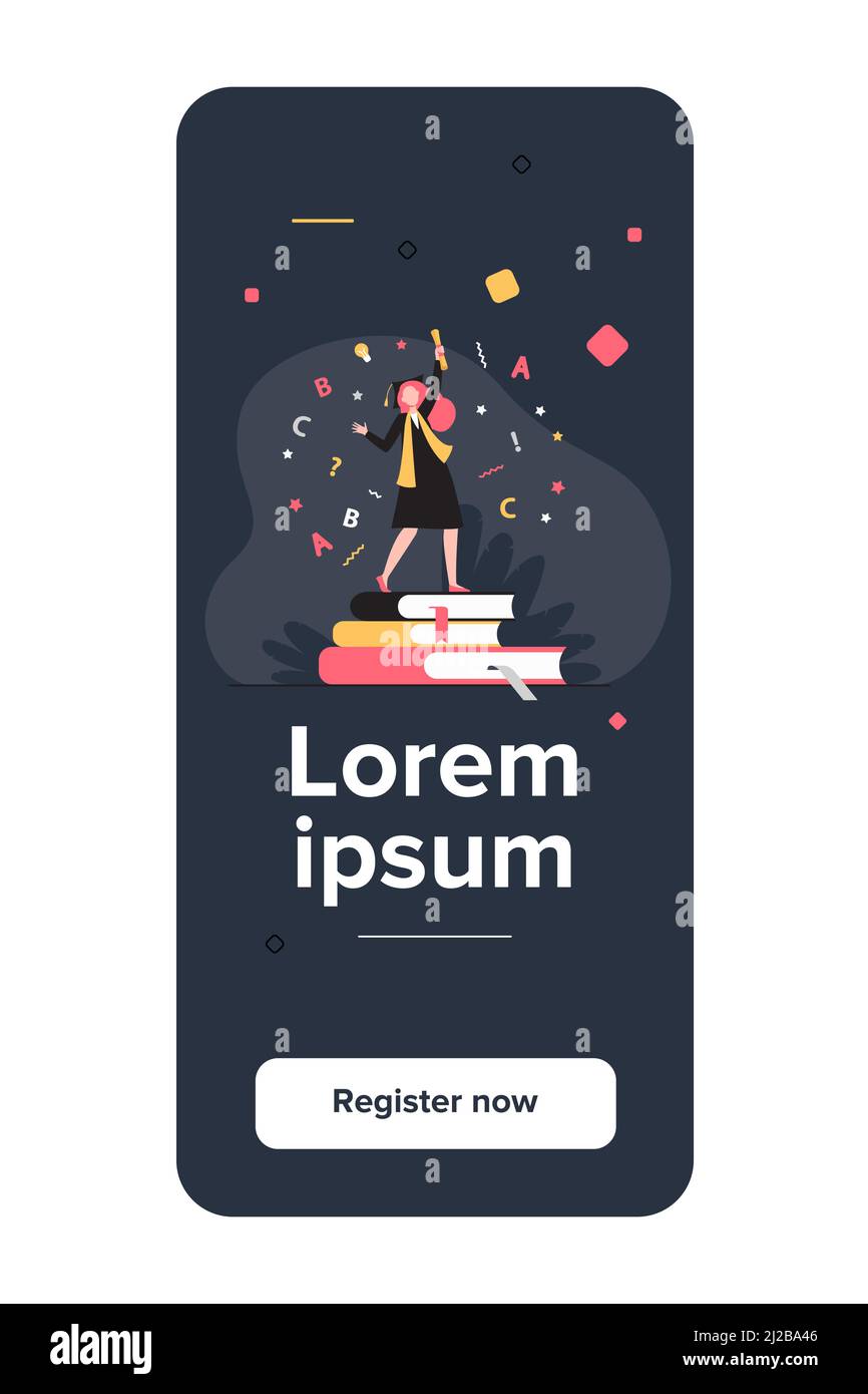 Happy college girl in Stock Vector Images - Alamy