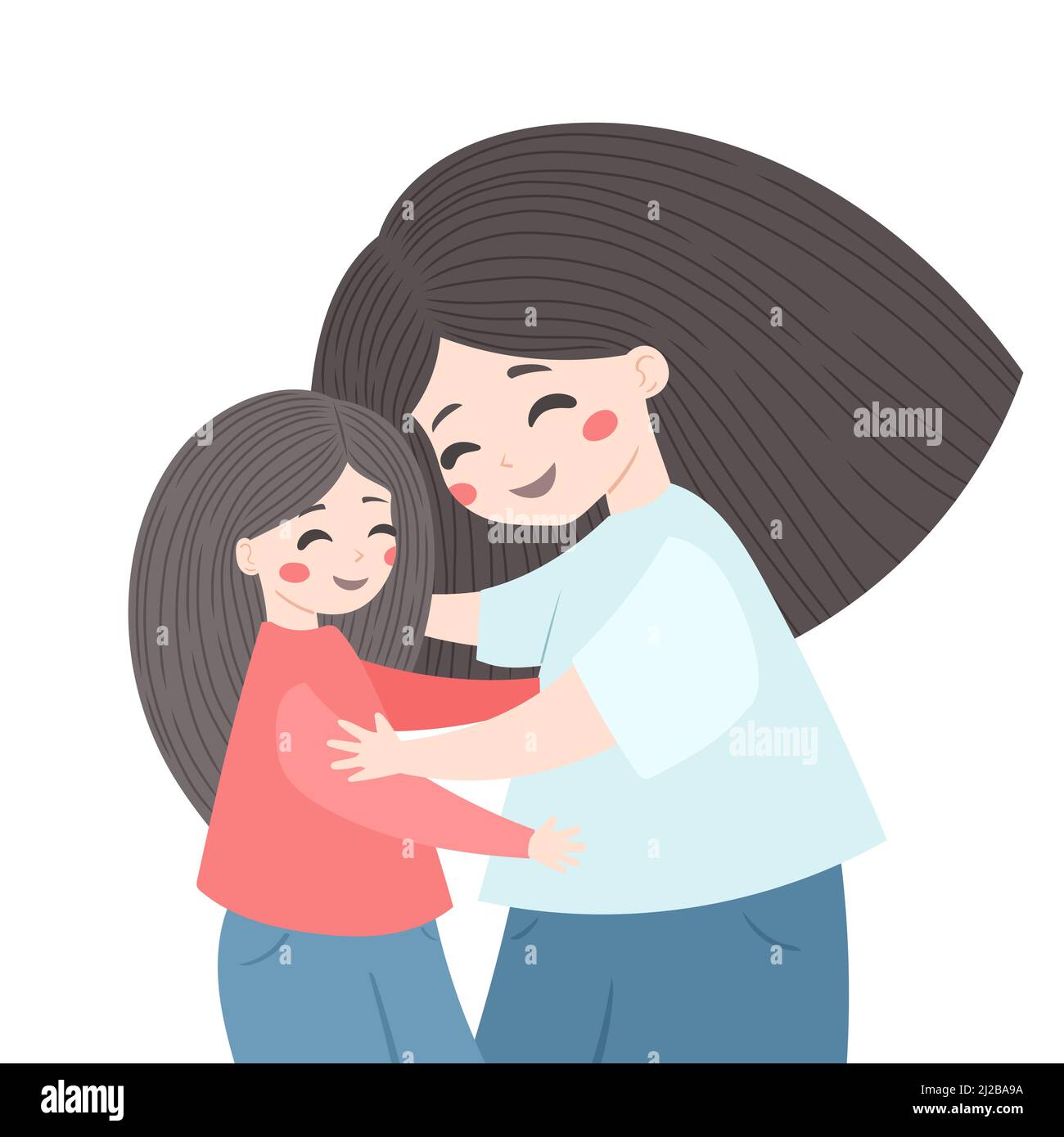 Mother and daughter, vector for Mothers Day Stock Vector Image & Art ...