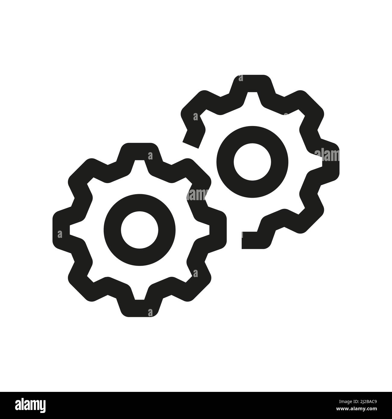 Gears sign icon in Cut Out Stock Images & Pictures - Alamy
