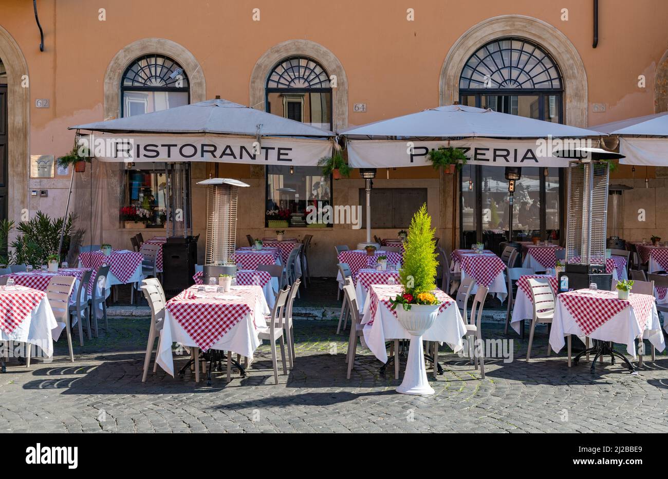 A picture of an Italian restaurant terrace Stock Photo - Alamy