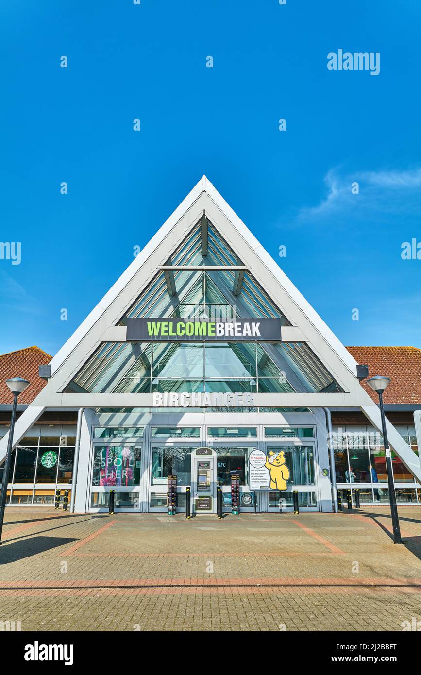 'Welcome Break' service station at Birchanger on the M11 motorway, near ...