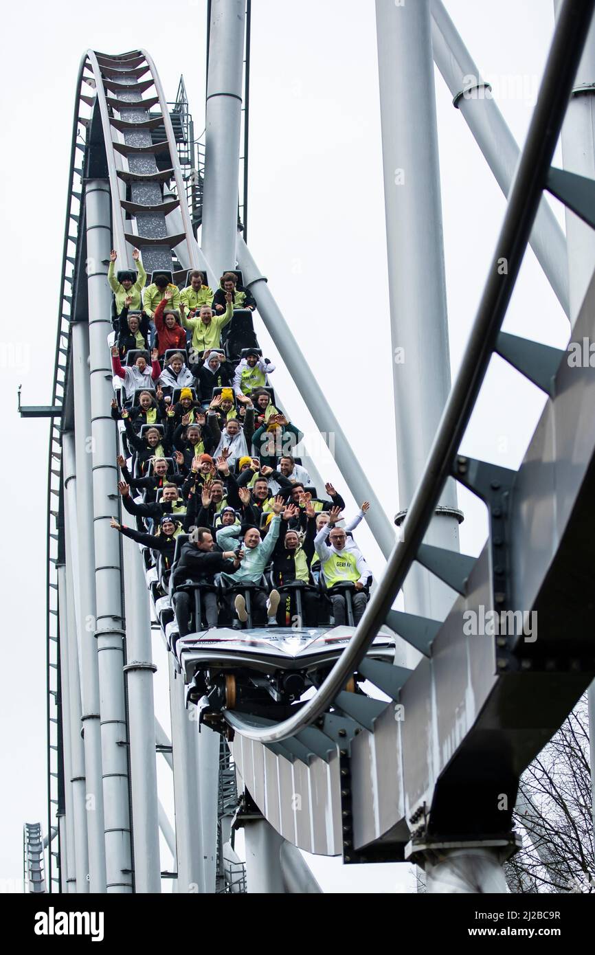 Rust, Germany. 31st Mar, 2022. Team Germany athletes ride the Silver ...