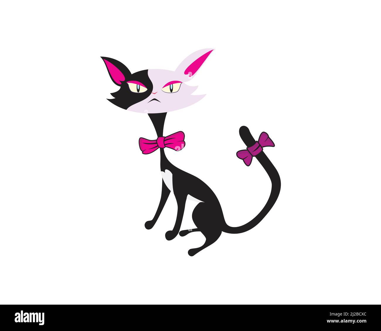 Skinny cat sitting Cut Out Stock Images & Pictures - Alamy