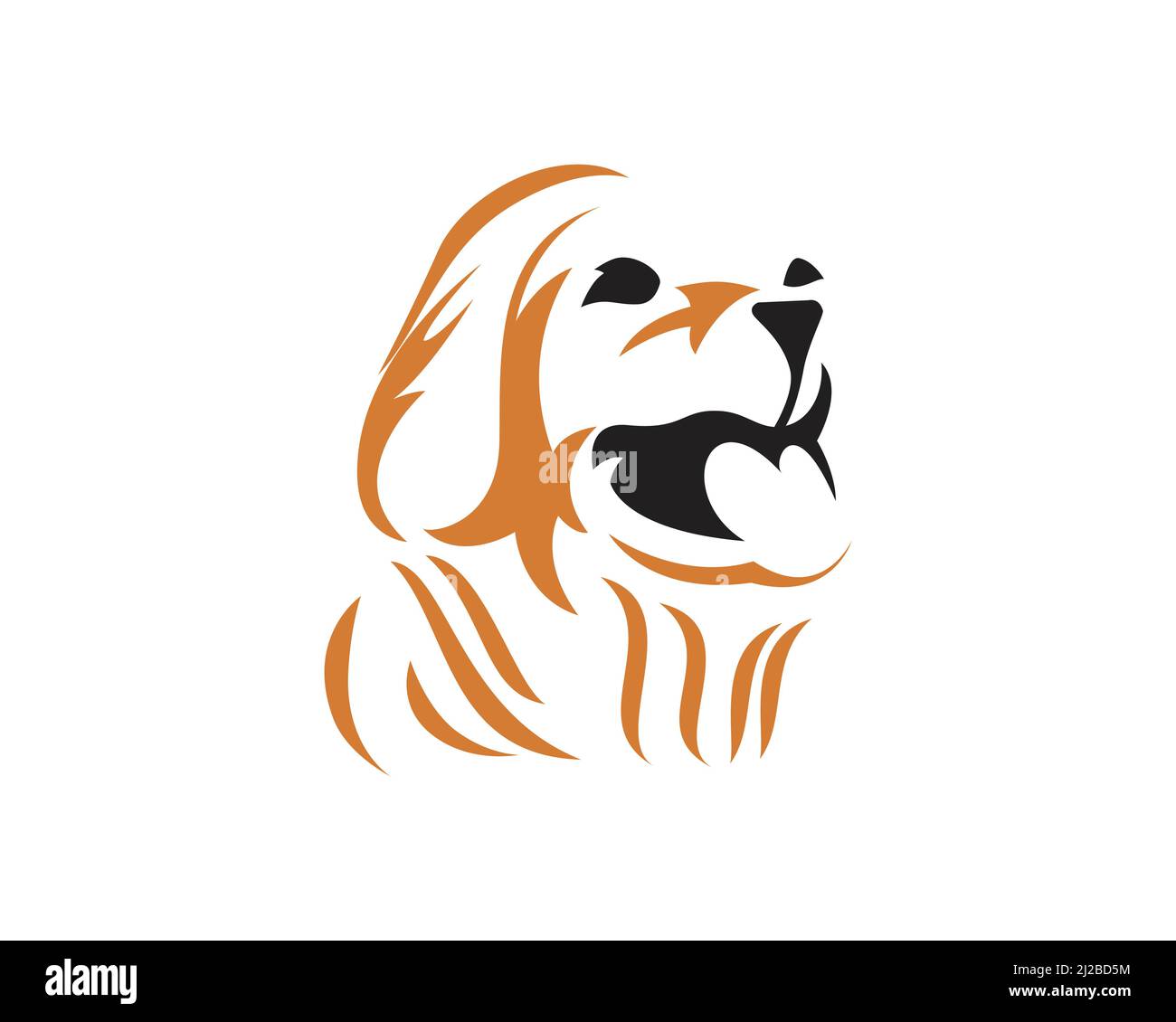 Portrait happy labrador dog Stock Vector Images - Alamy