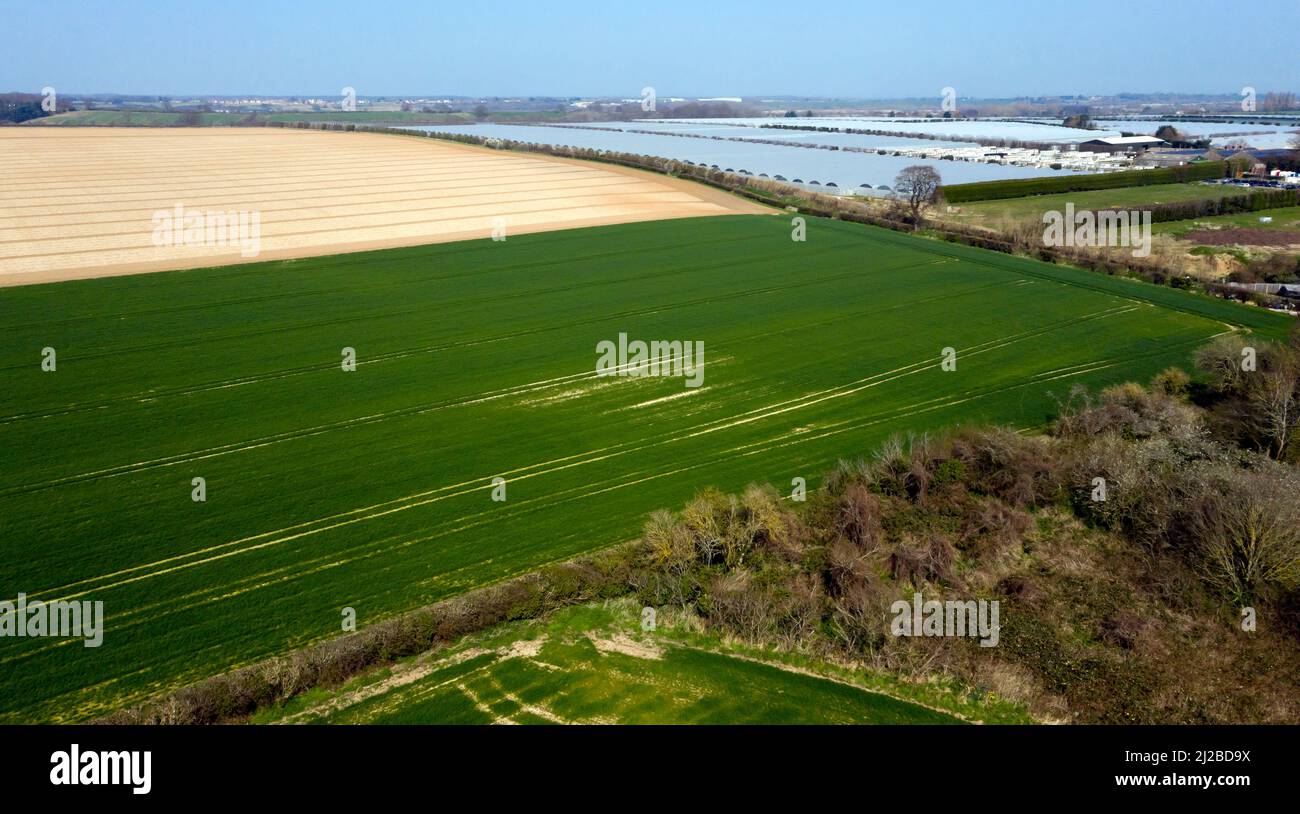 Aerial view of farm land hi-res stock photography and images - Alamy