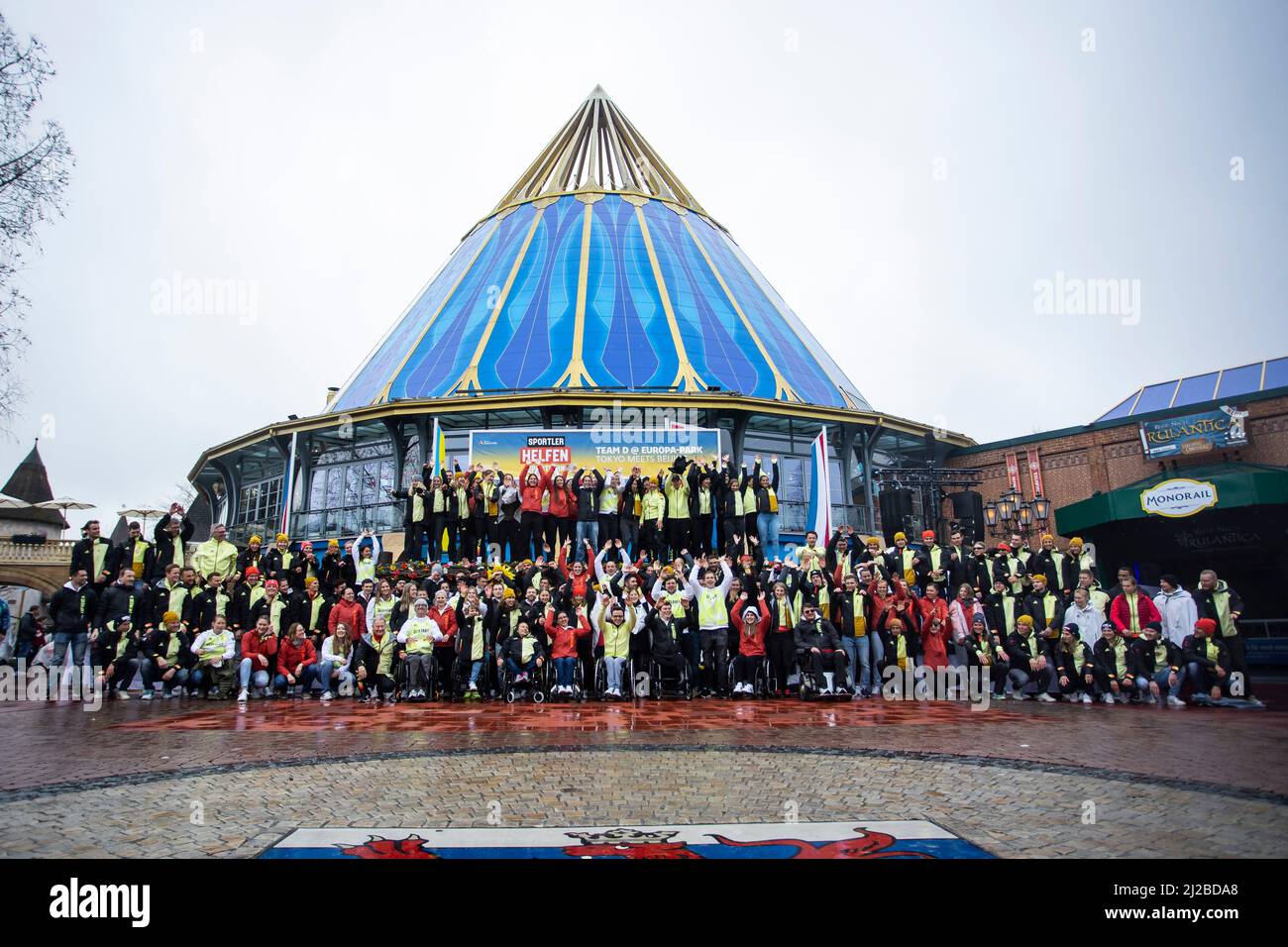 Rust, Germany. 31st Mar, 2022. Group photo of Team Germany athletes at ...