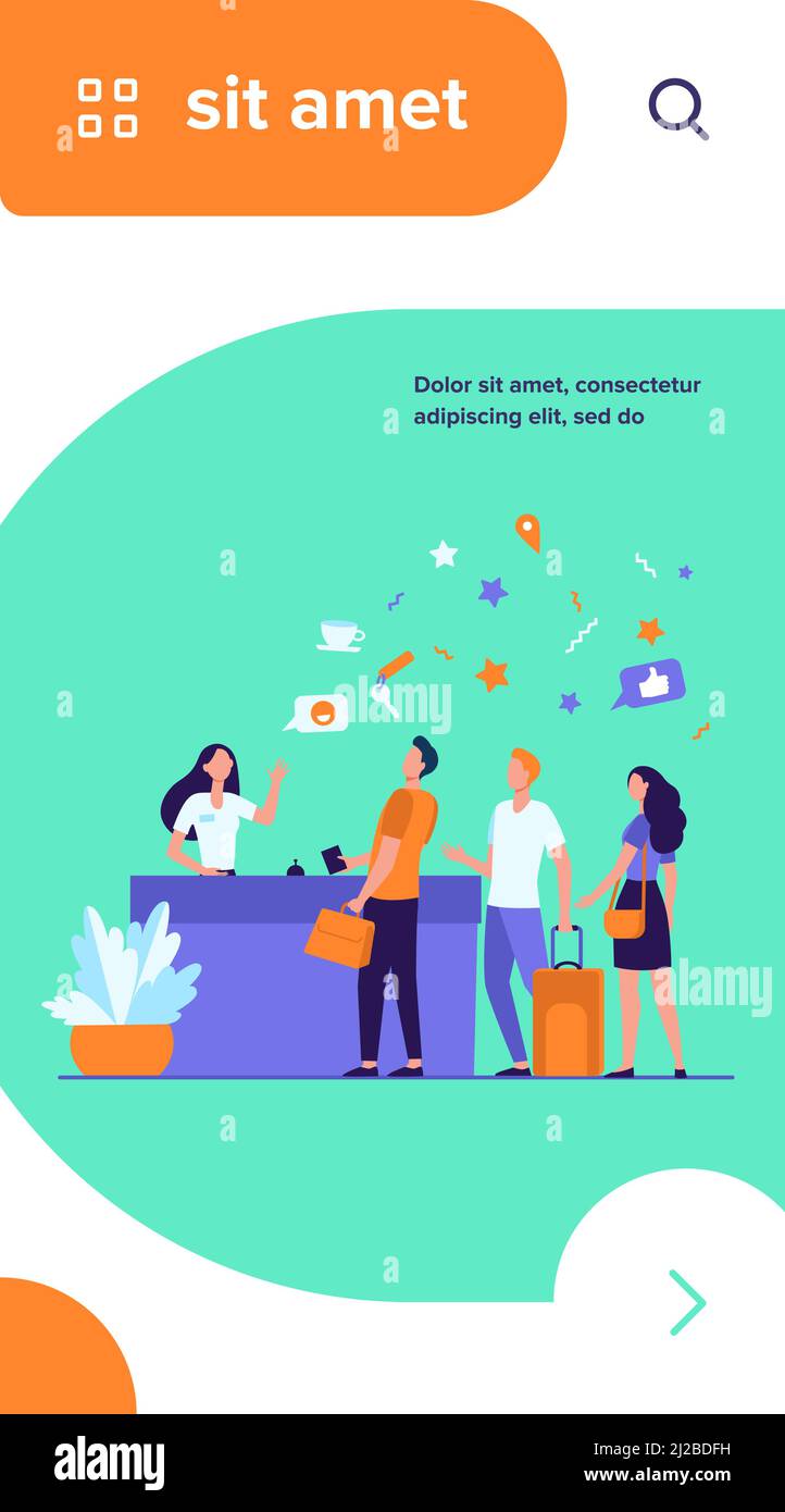 Reception hotel queue Stock Vector Images - Alamy