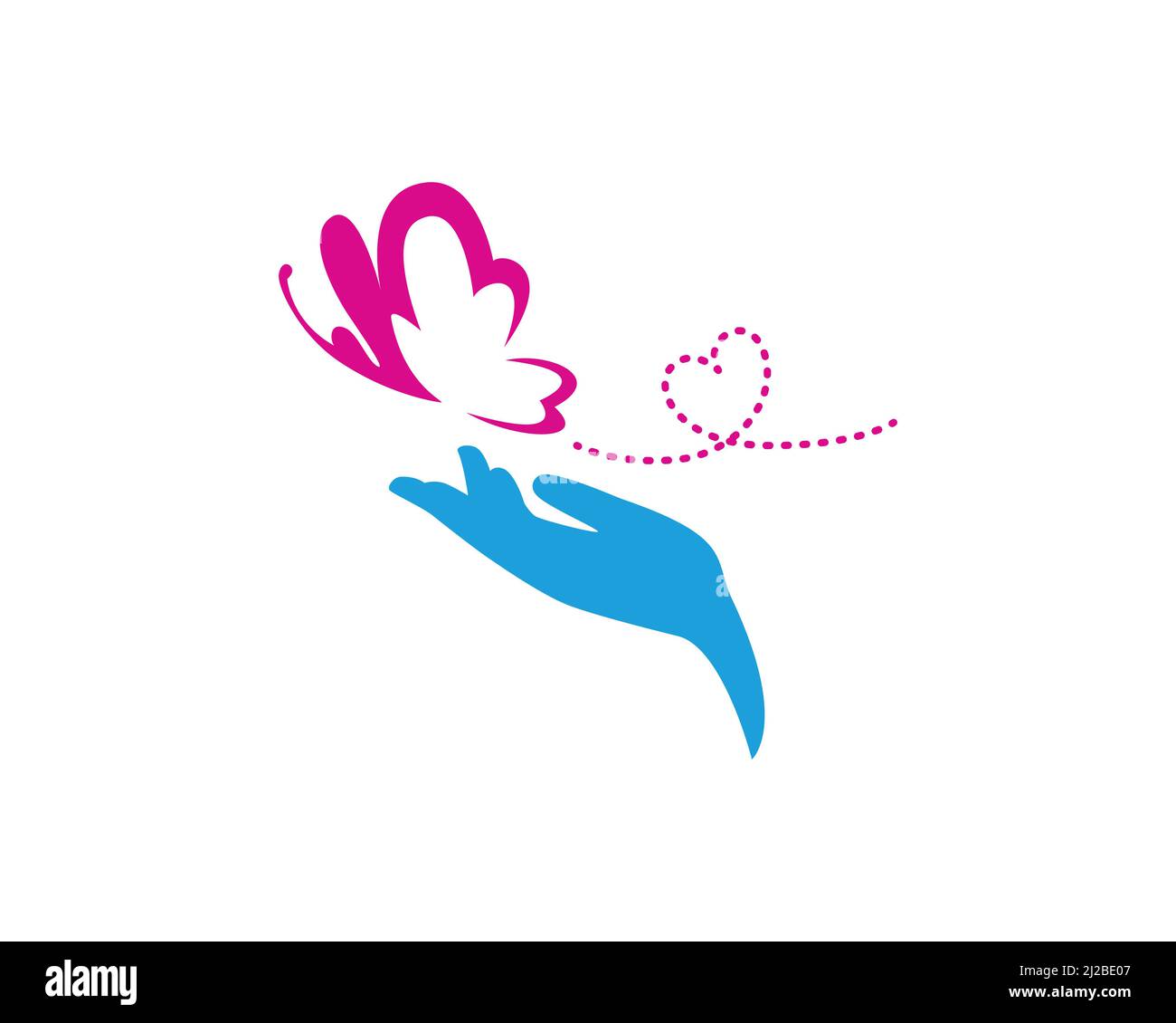 A Butterfly Perched on Hand Illustration Stock Vector Image & Art - Alamy