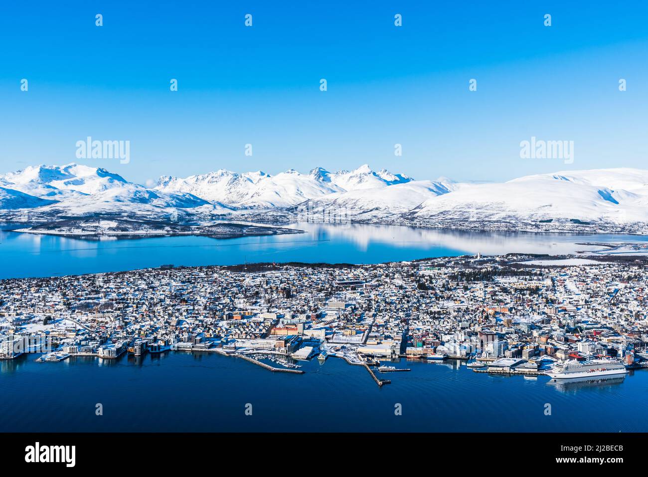 Tromso, Norway, March 6th 2022: Incredible View to Tromso city in ...