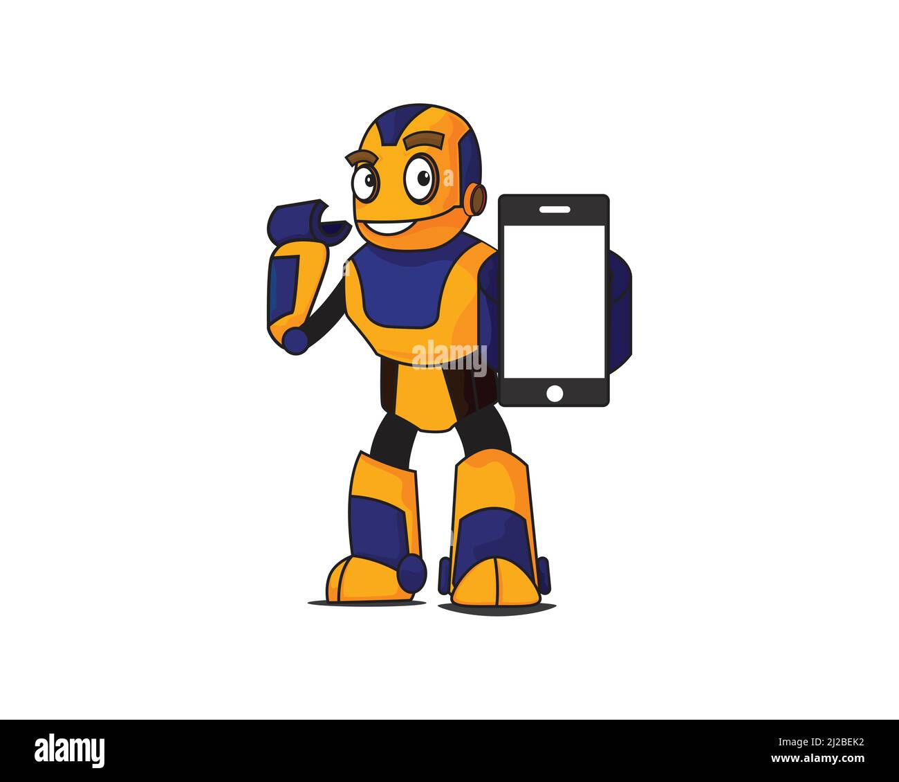 Friendly android robot character Stock Vector Images - Alamy