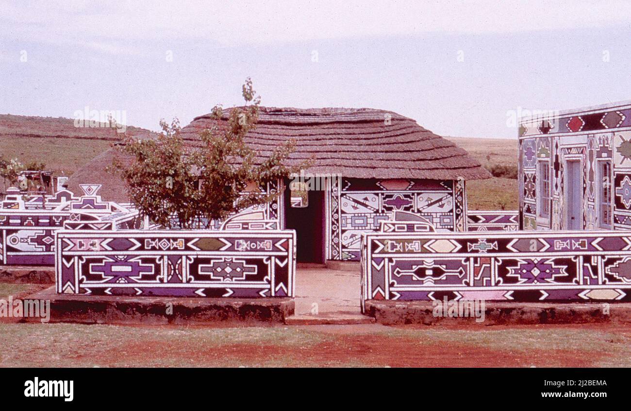 Museum of Botshabelo, painted by South African artist Esther Mahlangu ...