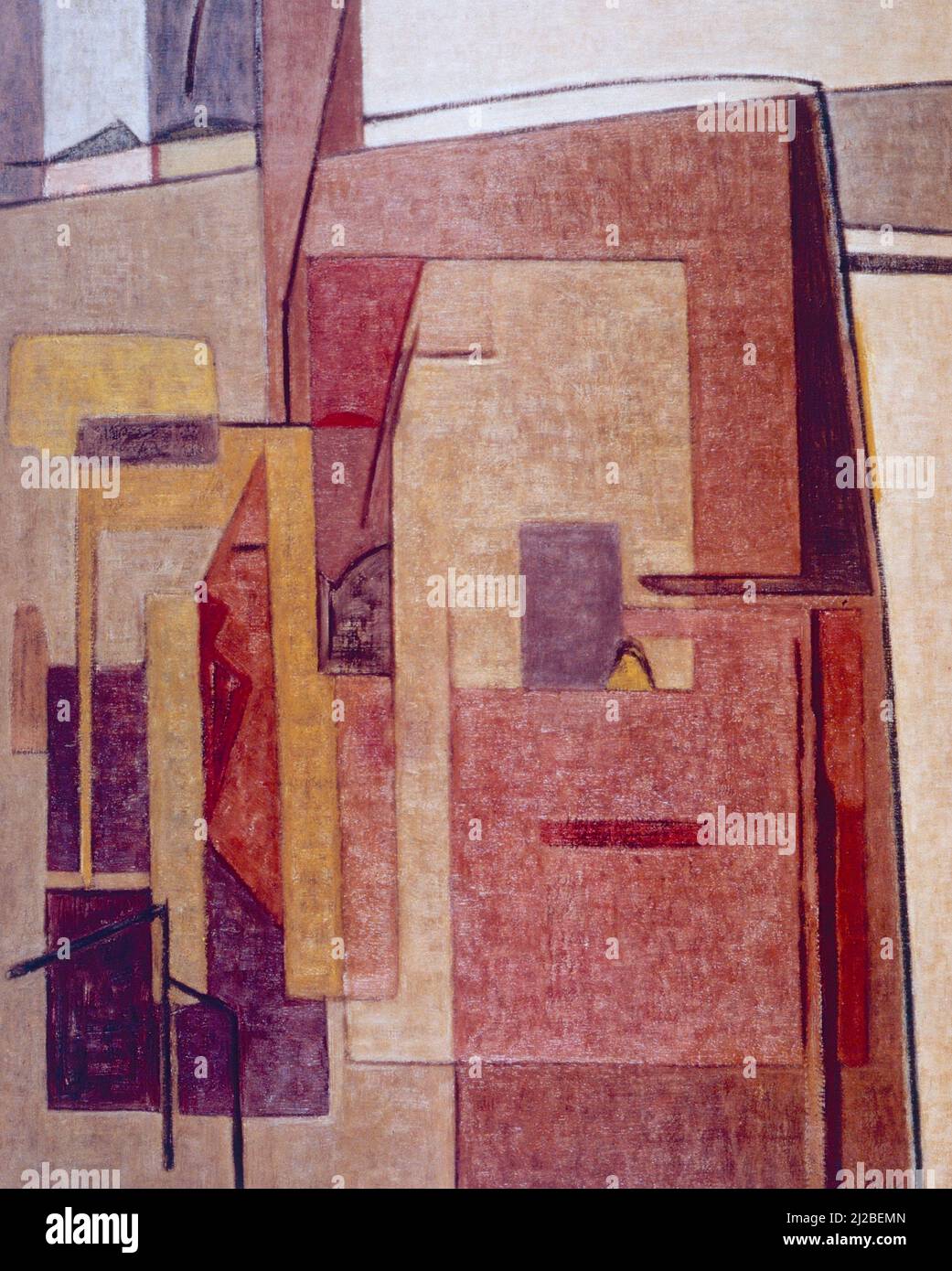 Composition, painting by Dutch artist Geer van Velde, 1949 Stock Photo ...