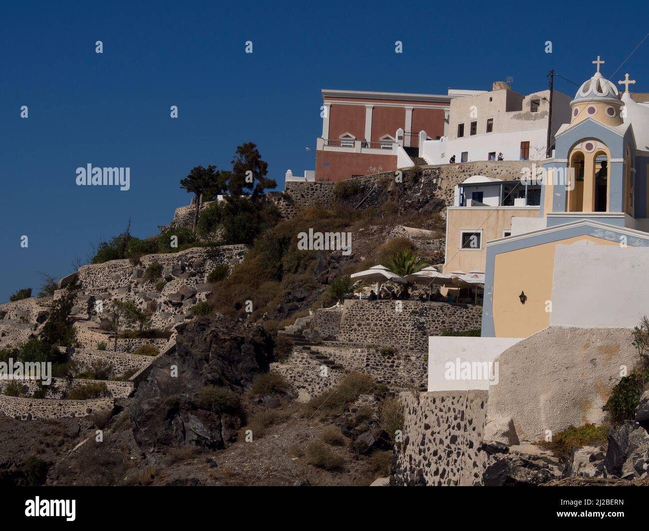 the greek island sanotrini Stock Photo - Alamy