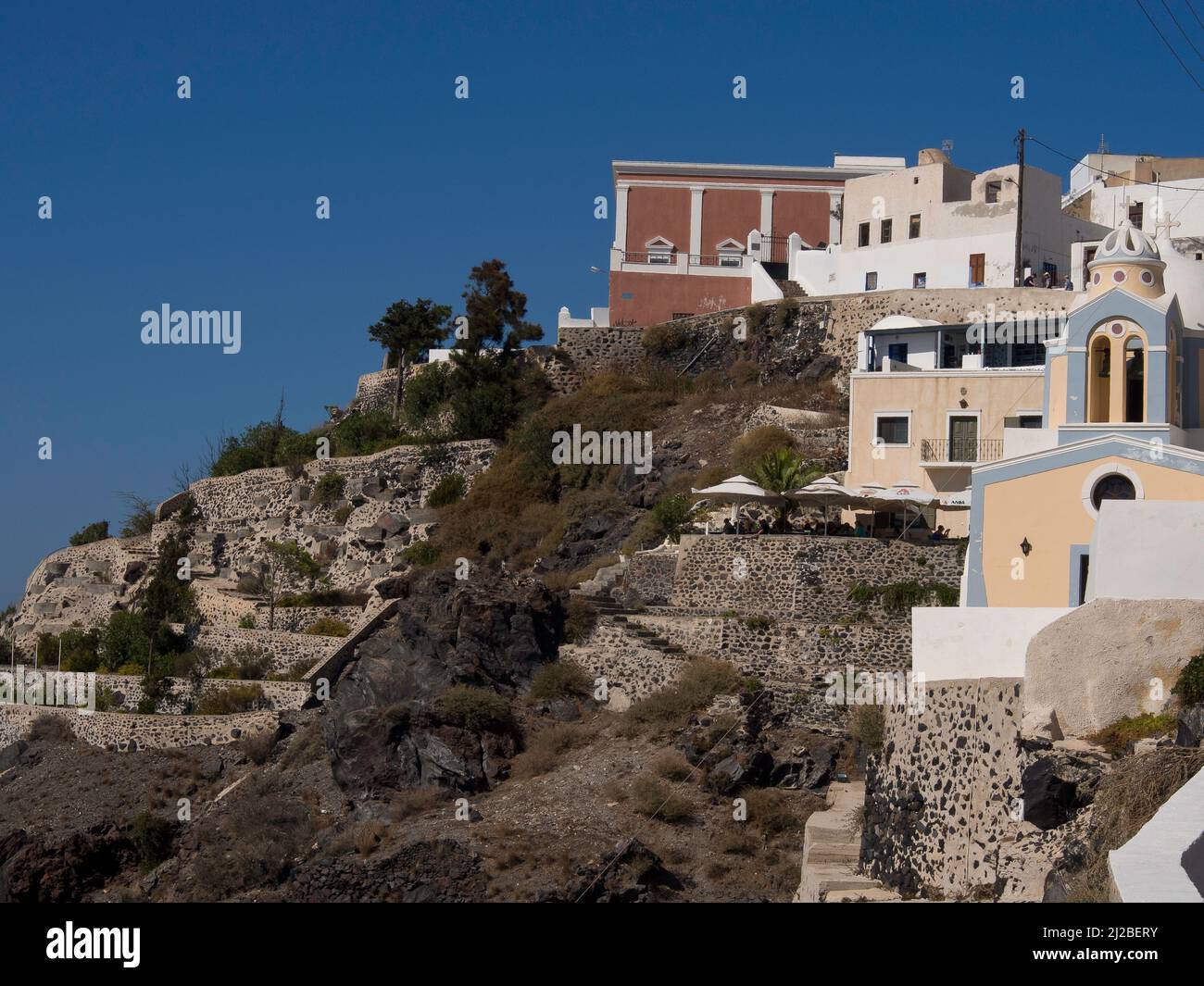 the greek island sanotrini Stock Photo - Alamy