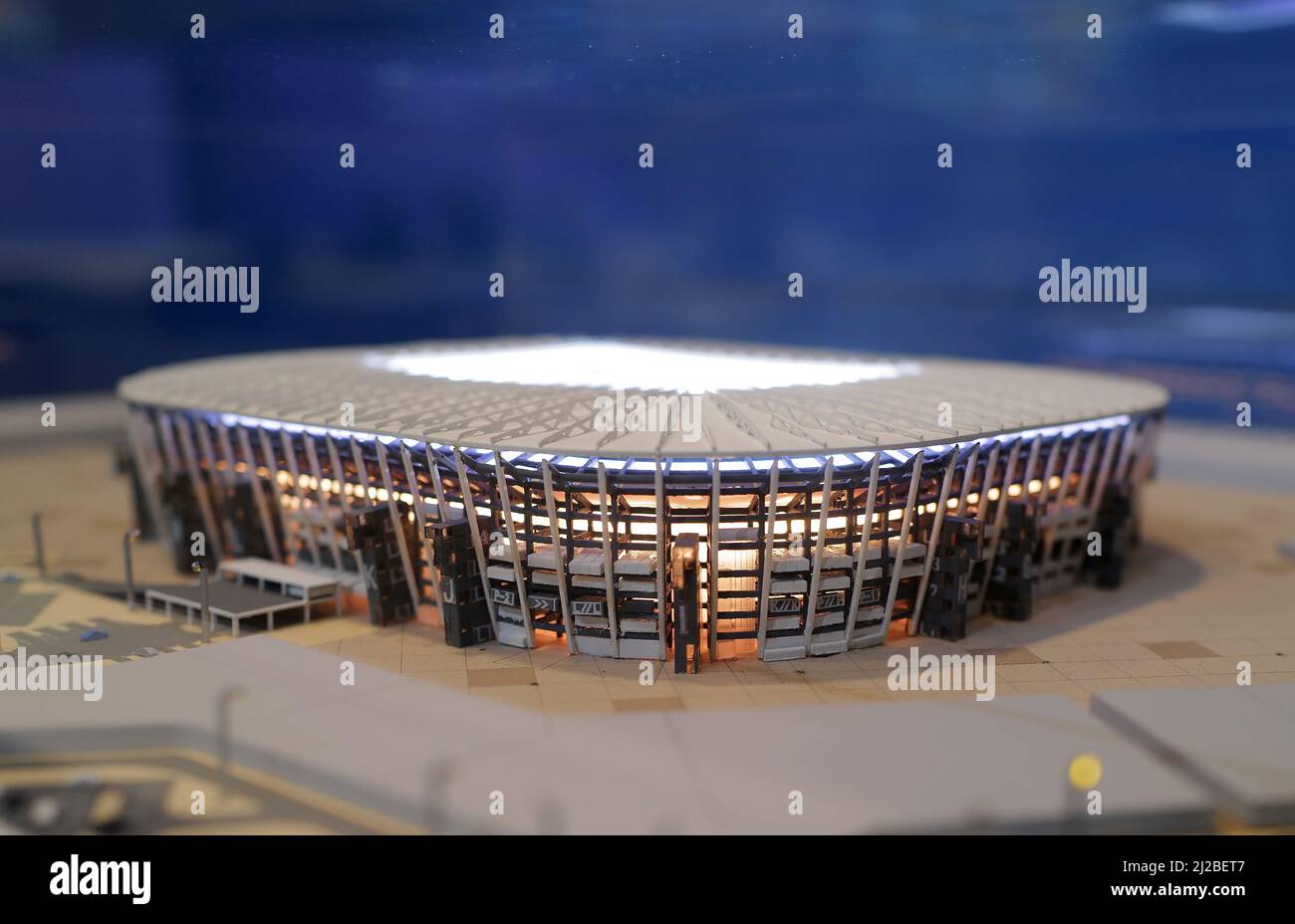 Miniature soccer stadium in miniature hi-res stock photography and ...
