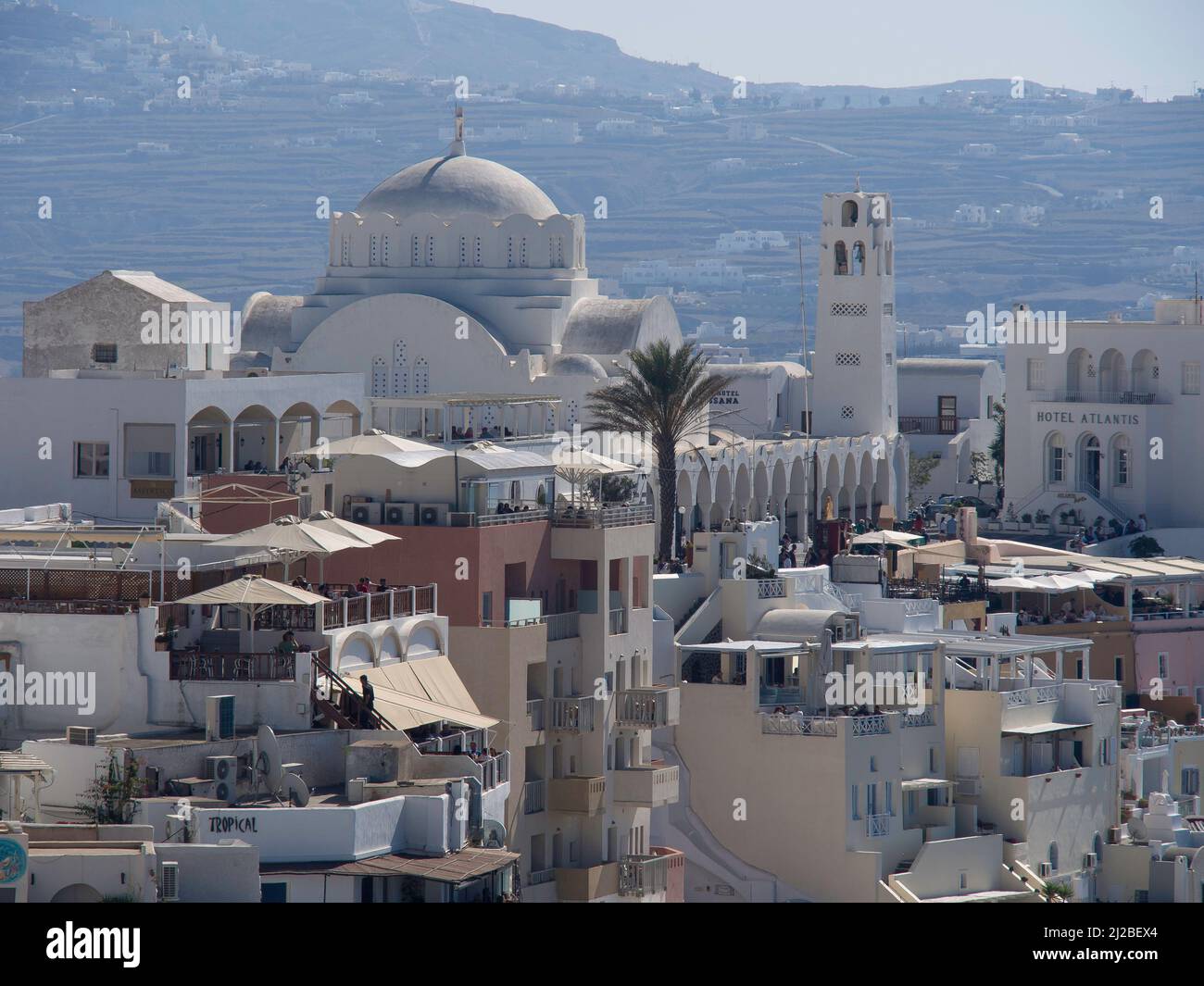 the greek island sanotrini Stock Photo - Alamy
