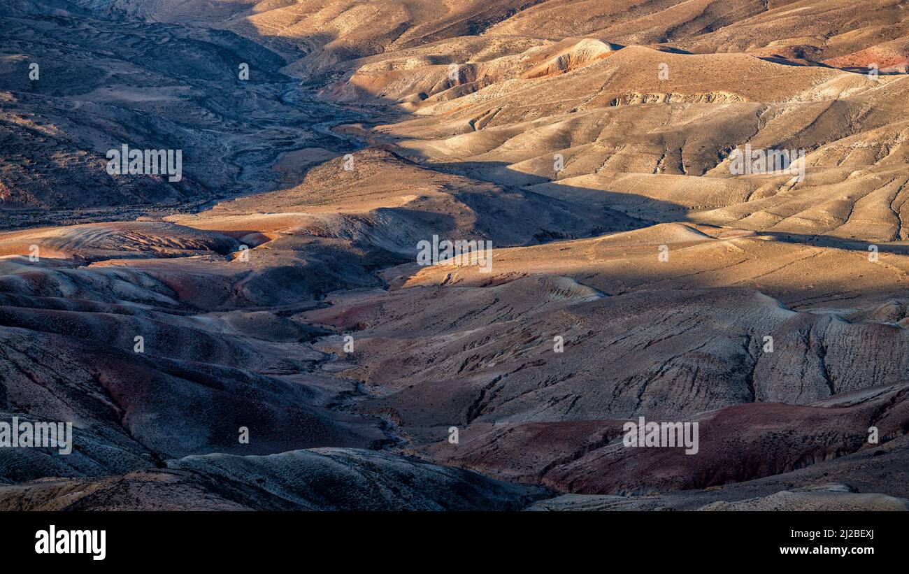 Beautiful desert mountains landscape. The mountains of Edom between ...
