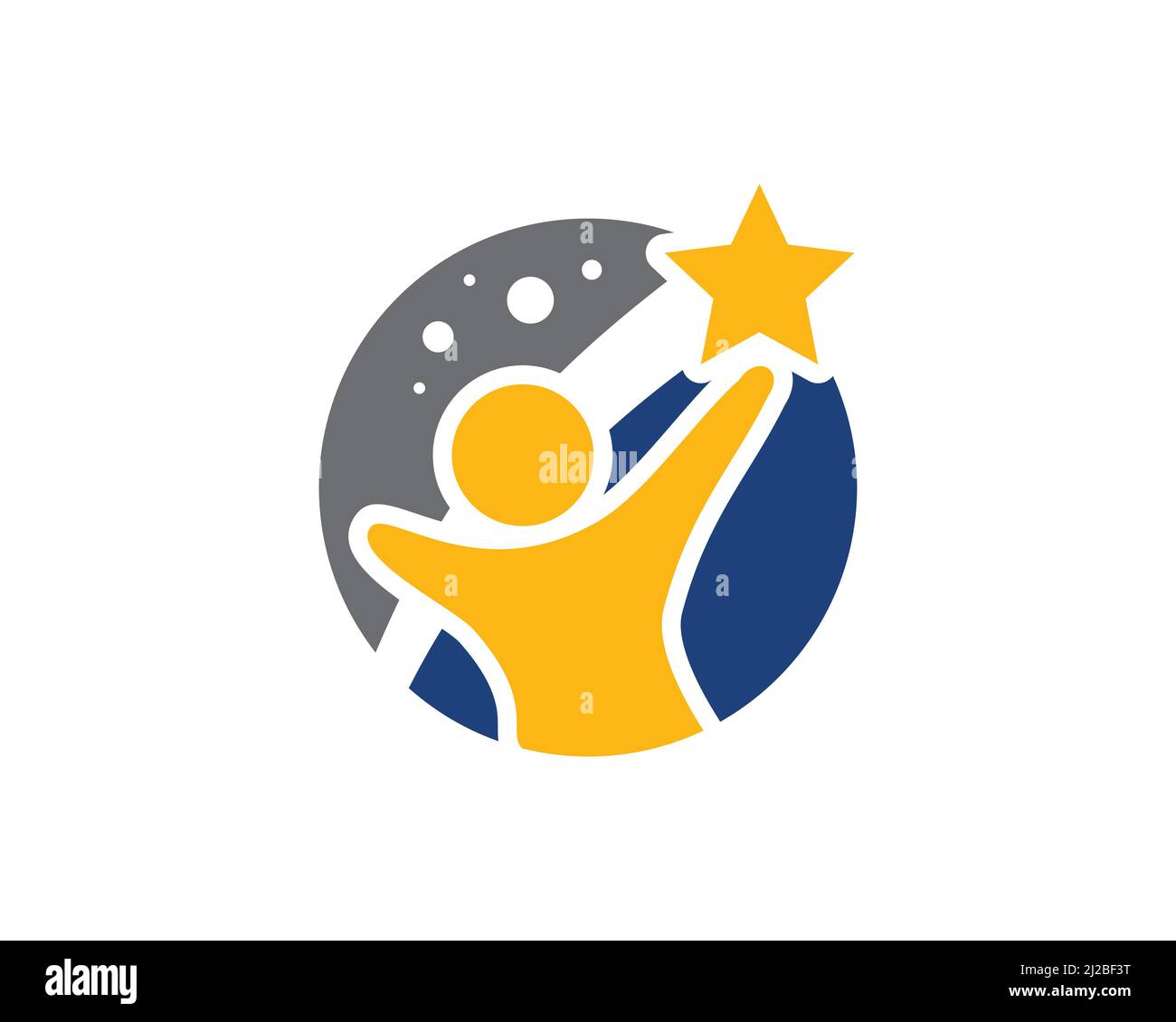 A Man Reaching Stars Stock Vector Image & Art - Alamy