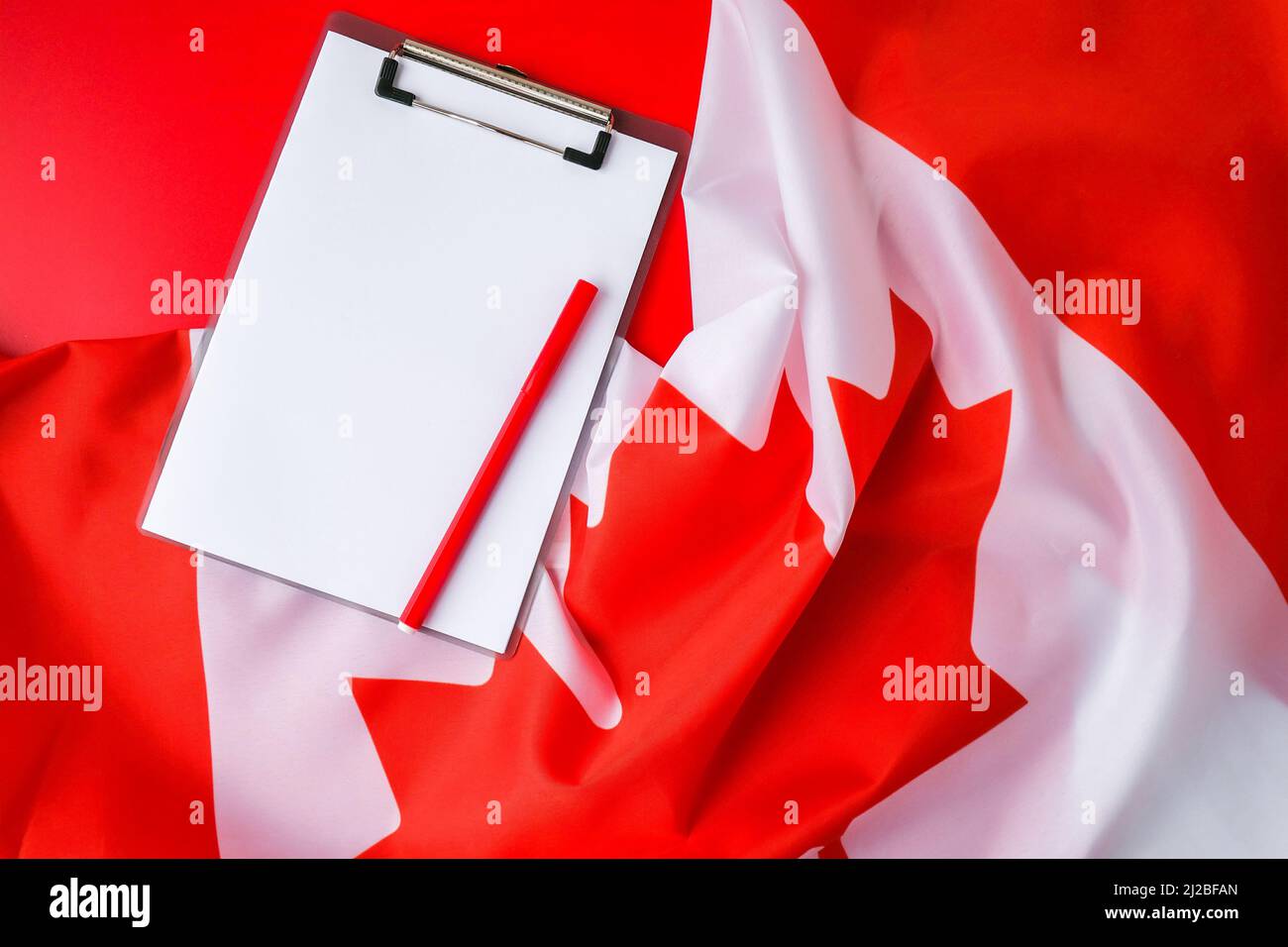 The National Flag of Canada. Canadian Flag or the Maple Leaf with empty ...