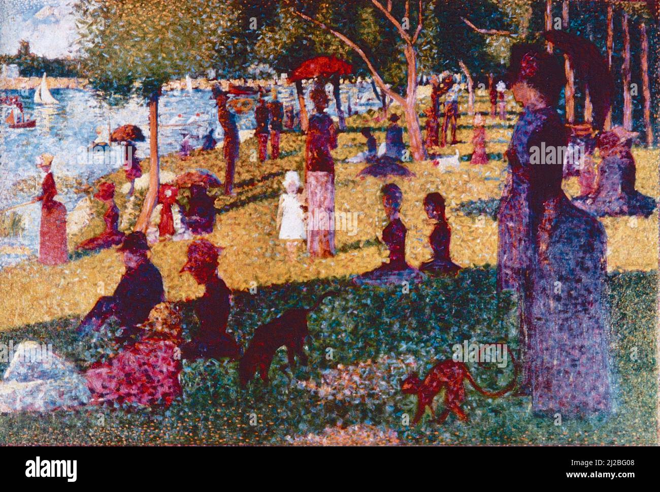 A Sunday Afternoon On The Island Of La Grande Jatte Painting By French