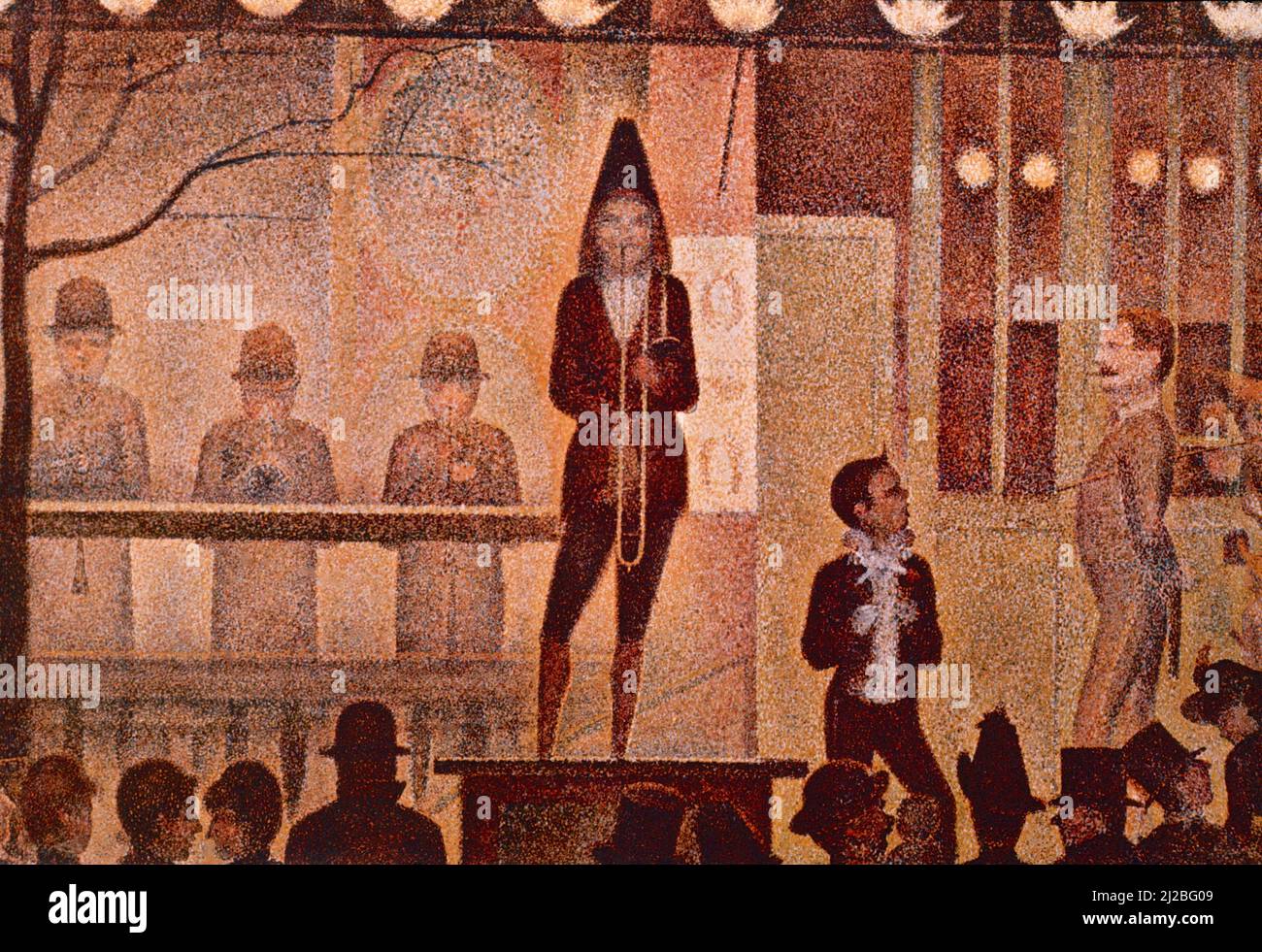 Circus Sideshow, painting by French artist Georges Seurat, 1888 Stock ...