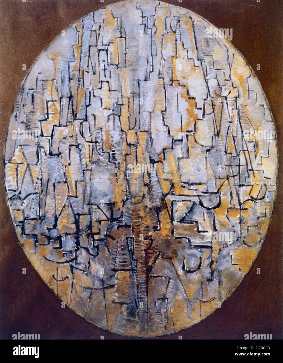 Oval Composition, by Dutch painter Piet Mondrian, 1913 Stock Photo - Alamy