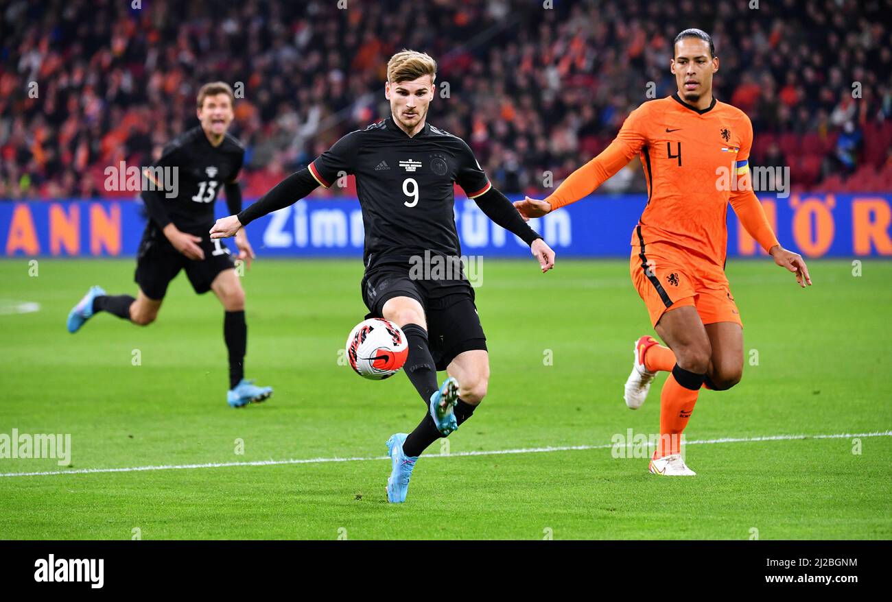 Friendly match, Amsterdam Arena: Netherlands vs Germany; Timo Werner ...