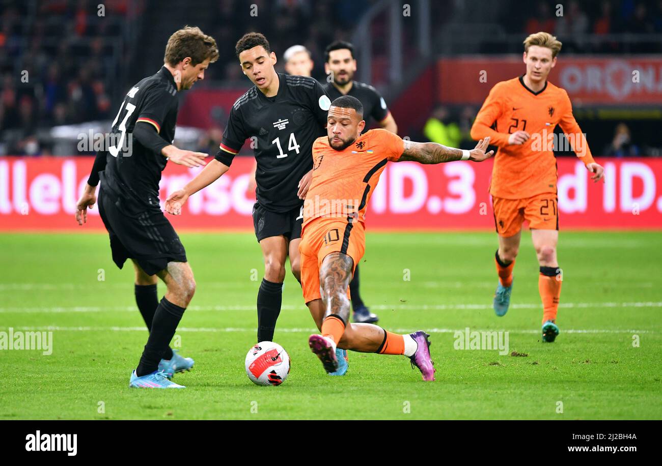 Friendly match, Amsterdam Arena: Netherlands vs Germany; Jamal Musiala ...