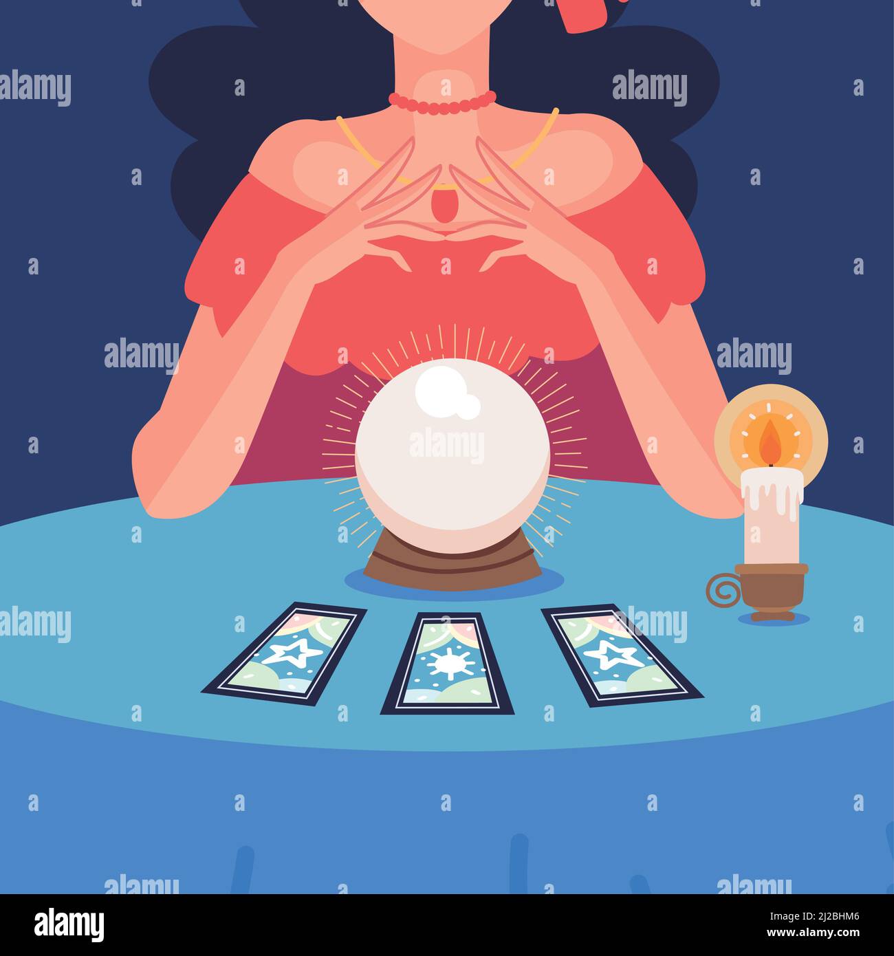 gypsy reading future Stock Vector Image & Art - Alamy