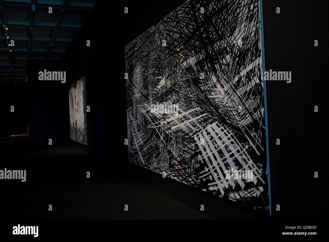 On display at the whitney museum of american art hi-res stock ...