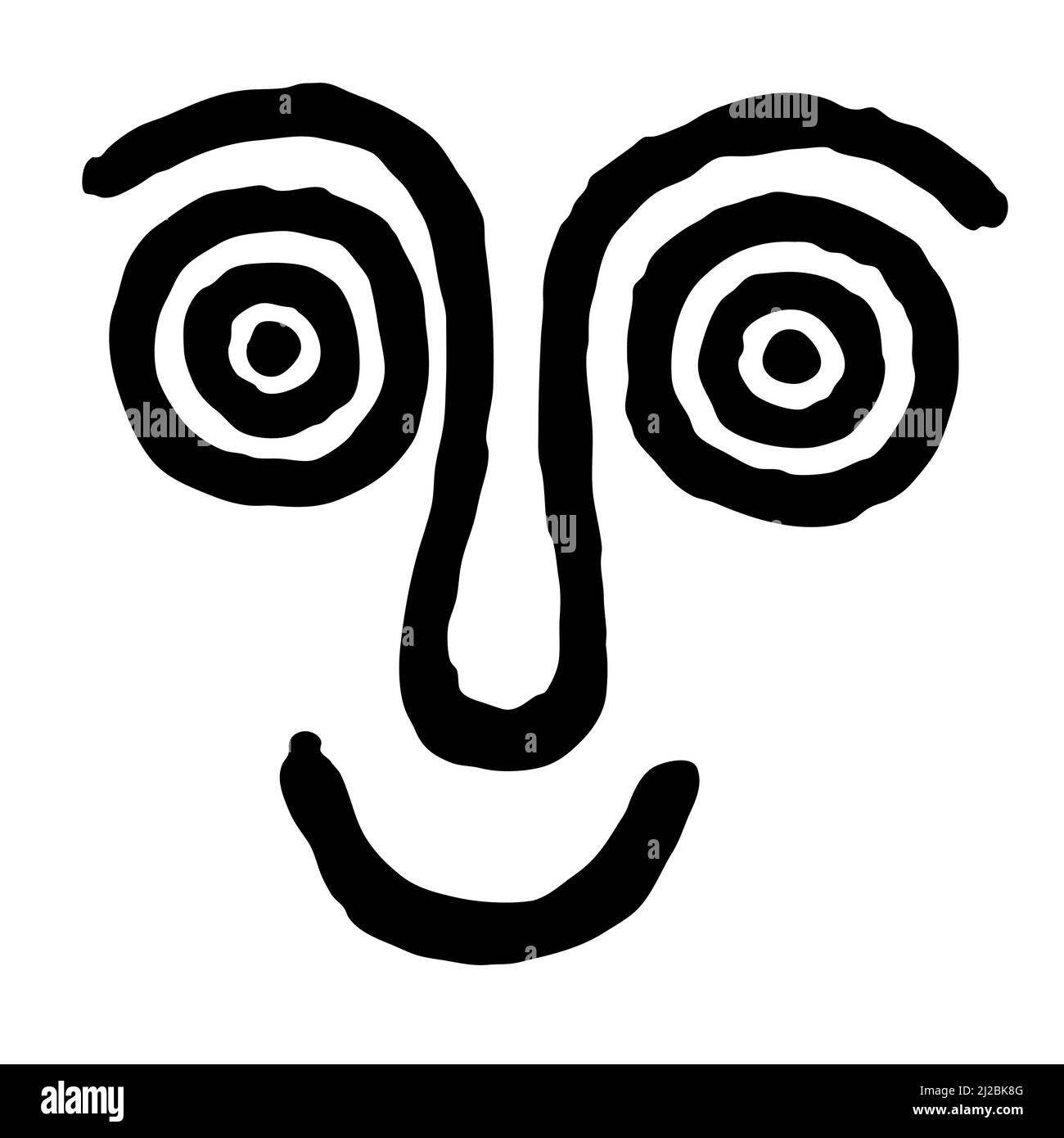 Stylized illustration of smiling face mask Stock Vector Image & Art - Alamy