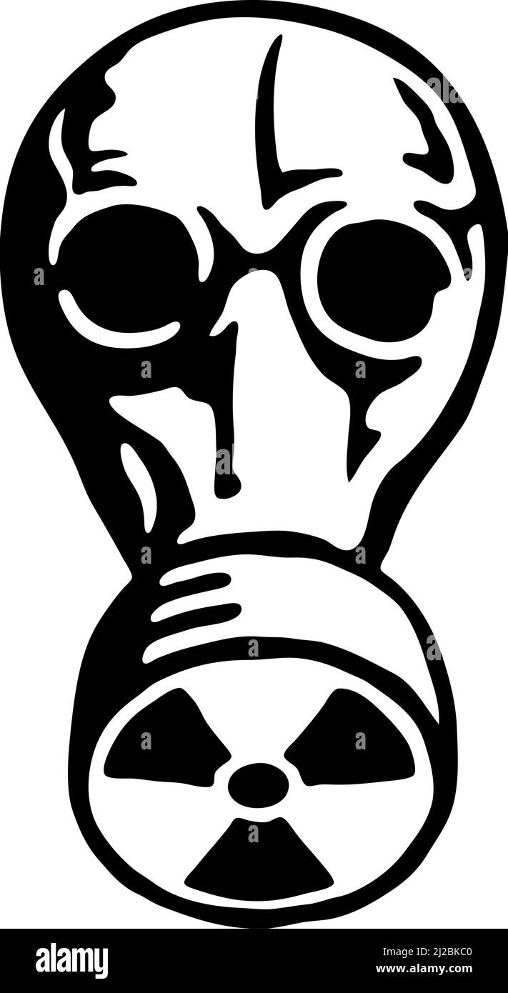 Nuclear nightmare, vector illustration, gas mask Stock Vector Image ...
