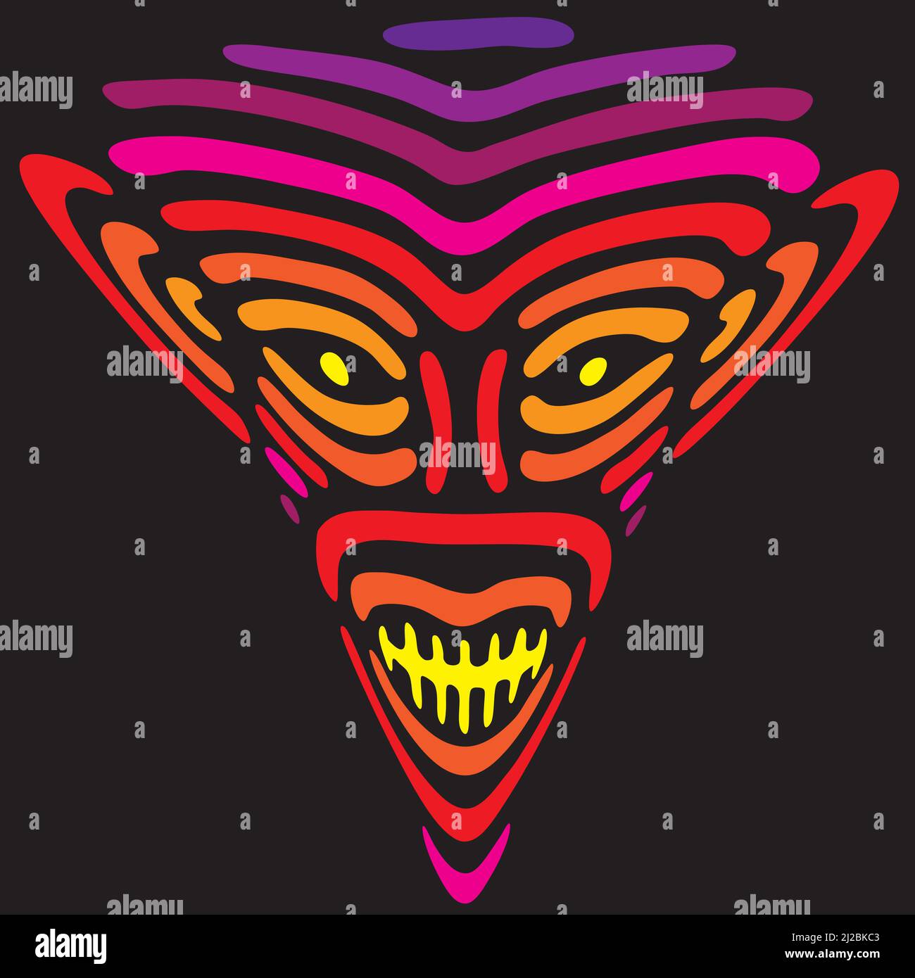 Tribal mask, drawing vector illustration Stock Vector Image & Art - Alamy
