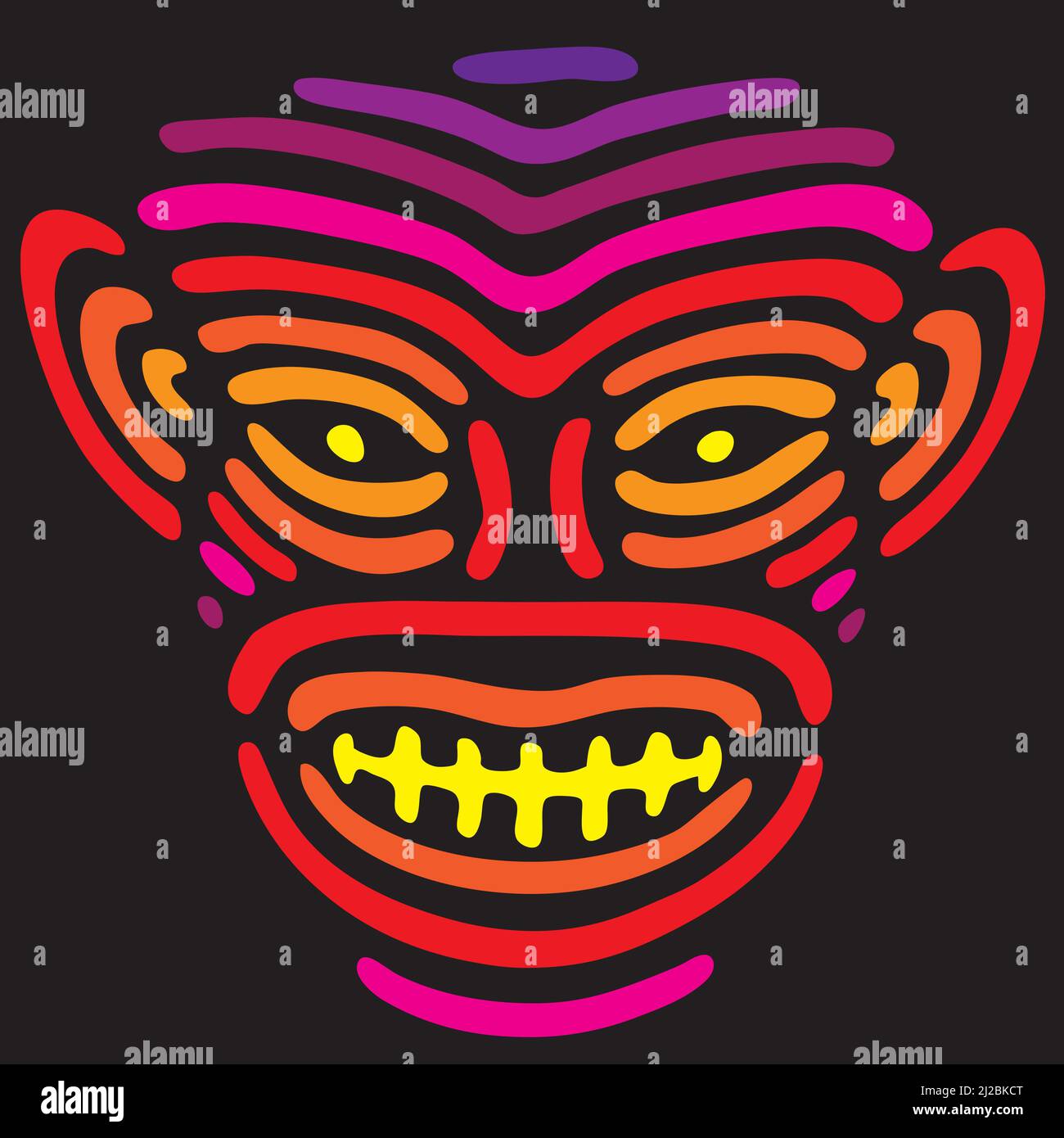 Tribal mask, drawing vector illustration Stock Vector Image & Art - Alamy
