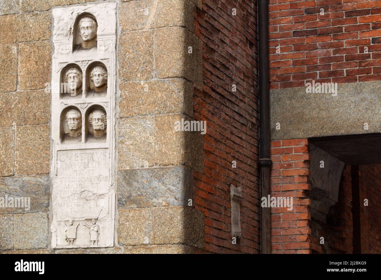Old Milan - Roman tombstone - The arches of Porta Nuova, a gateway in ...