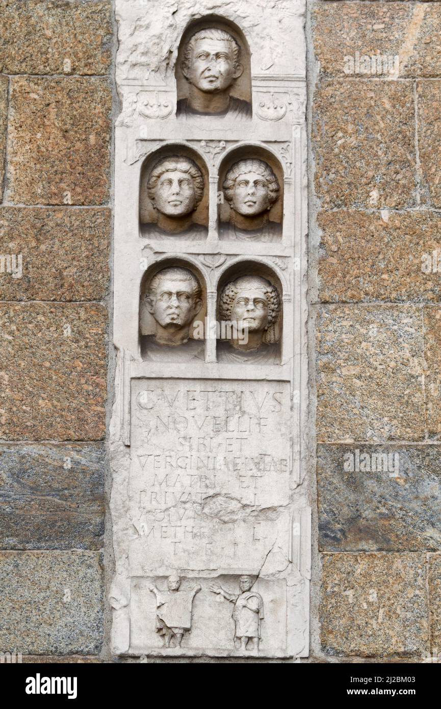 Old Milan - Roman tombstone - The arches of Porta Nuova, a gateway in ...