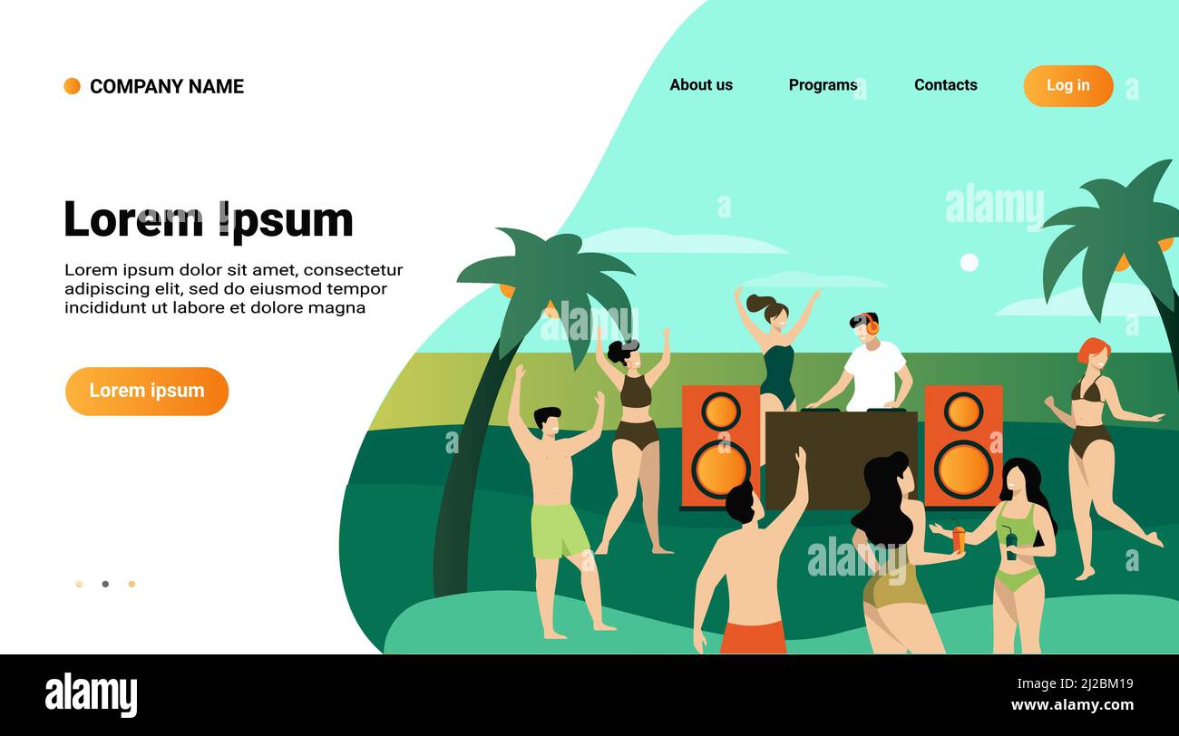 Tropical beach dancing Stock Vector Images - Alamy