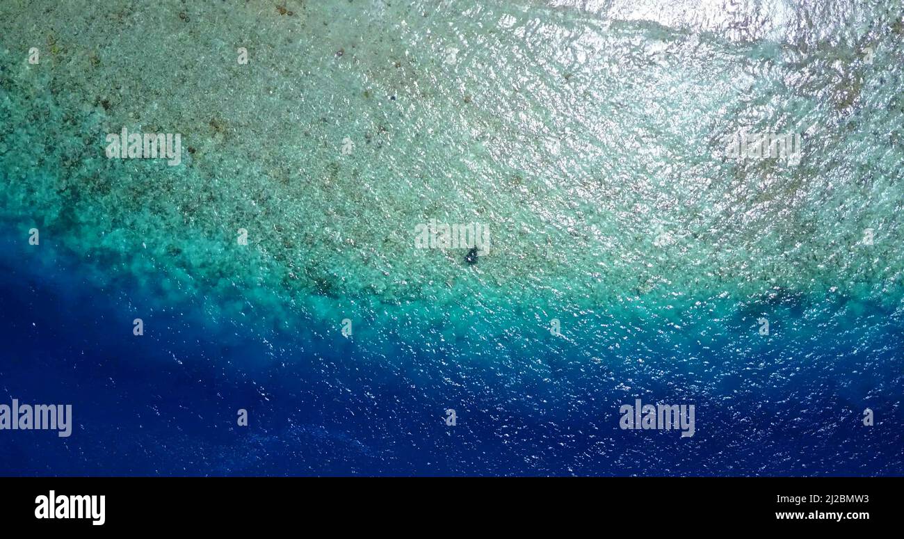 A top view of a sea in the Maldives Stock Photo - Alamy