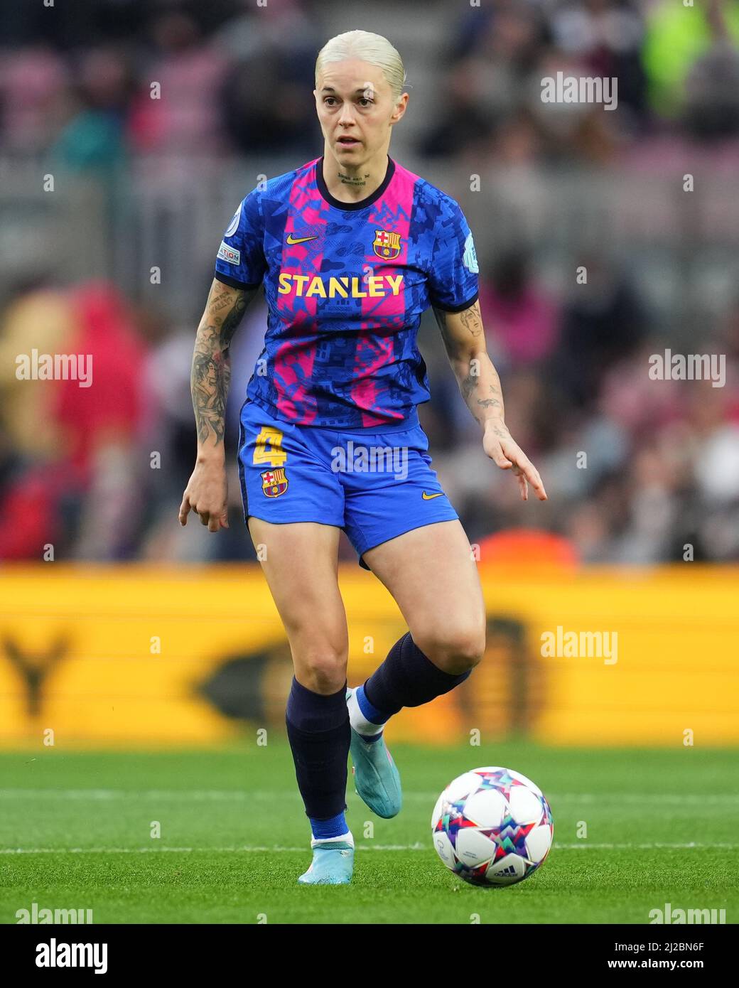 Maria Pilar Leon of FC Barcelona during the UEFA Women’s Champions ...