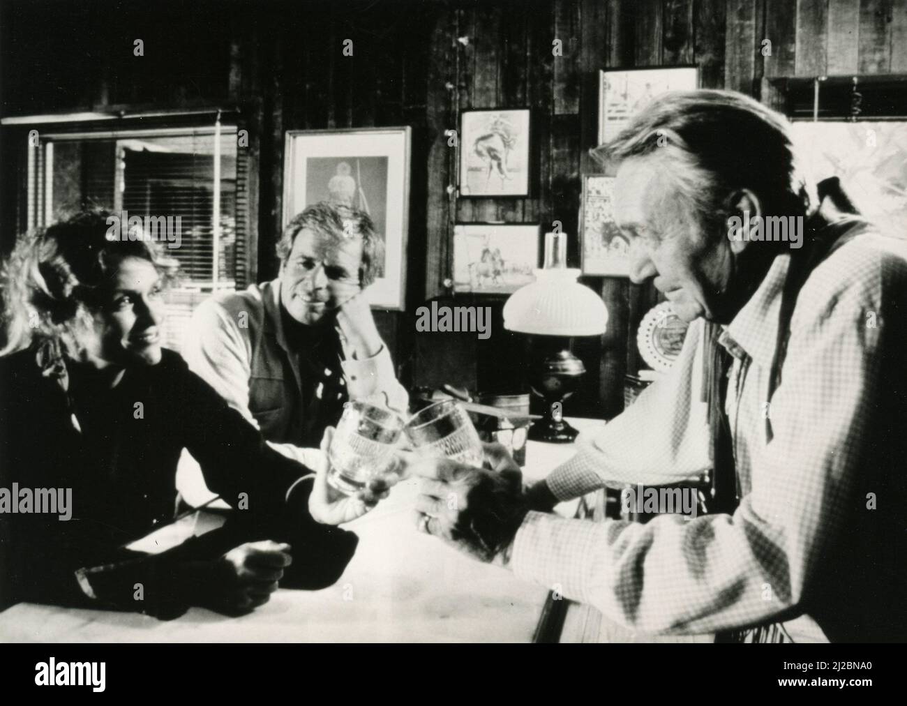 Actors William Devane and Forrest Tucker (right), and actress Lauren ...