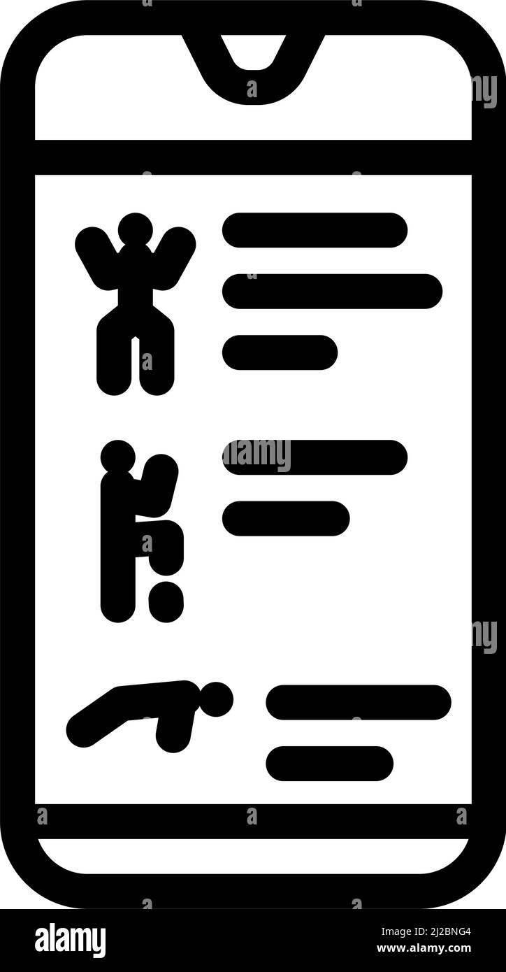 training app smartphone line icon vector illustration Stock Vector ...